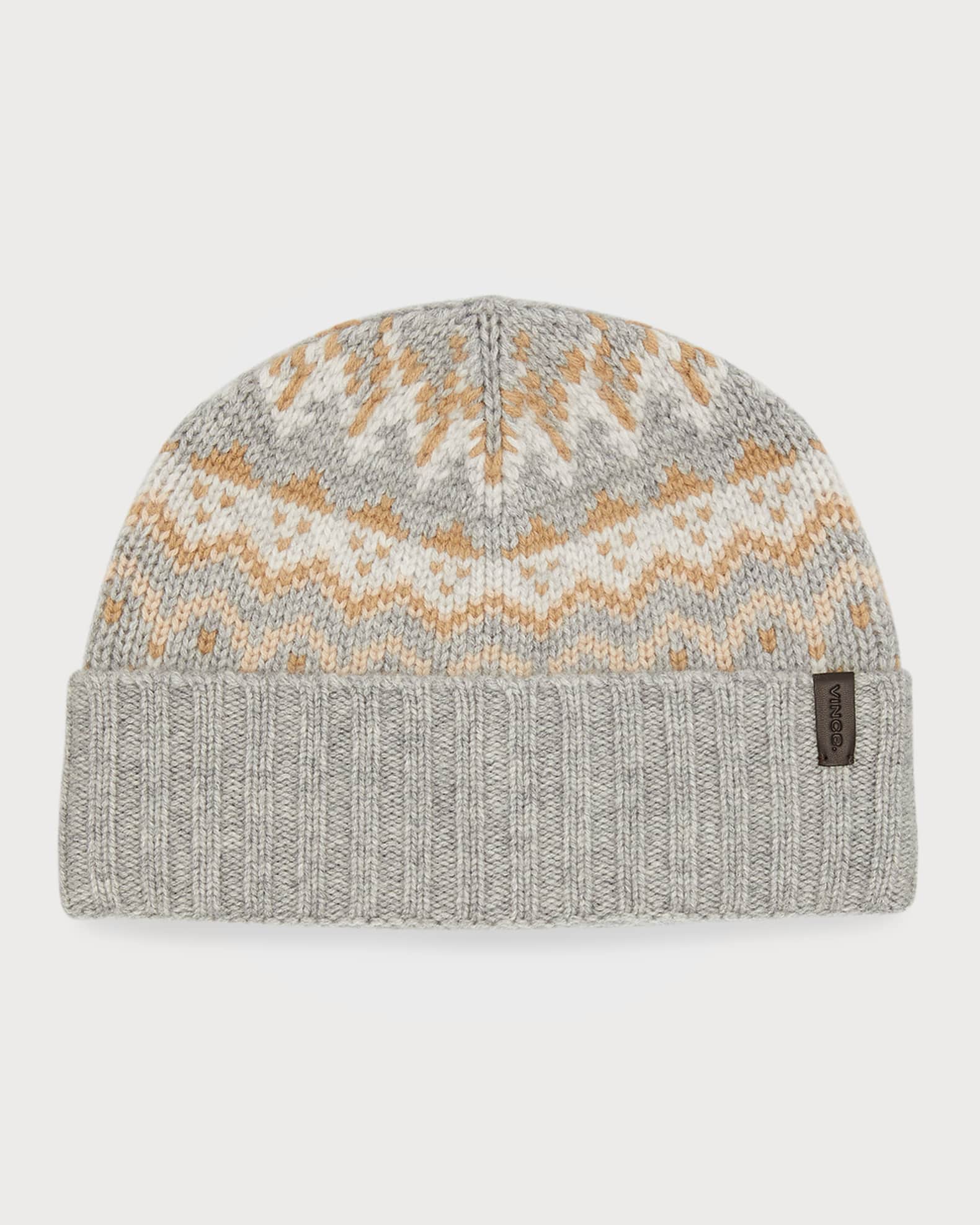 Vince Men's Fair Isle Knit Beanie Hat | Neiman Marcus