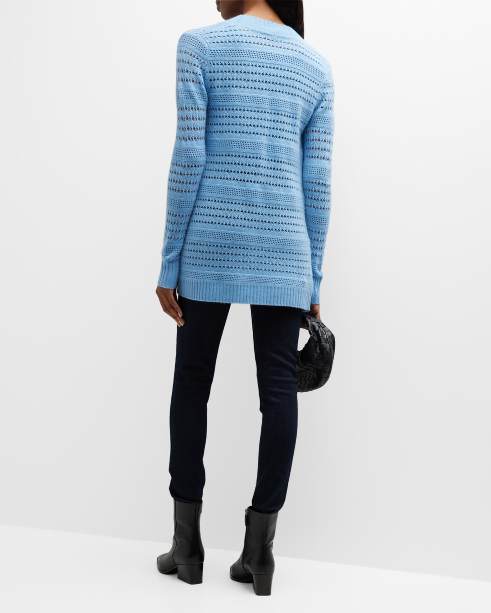 Neiman Marcus Cashmere Collection Cashmere Open Stitch Cardigan ...
