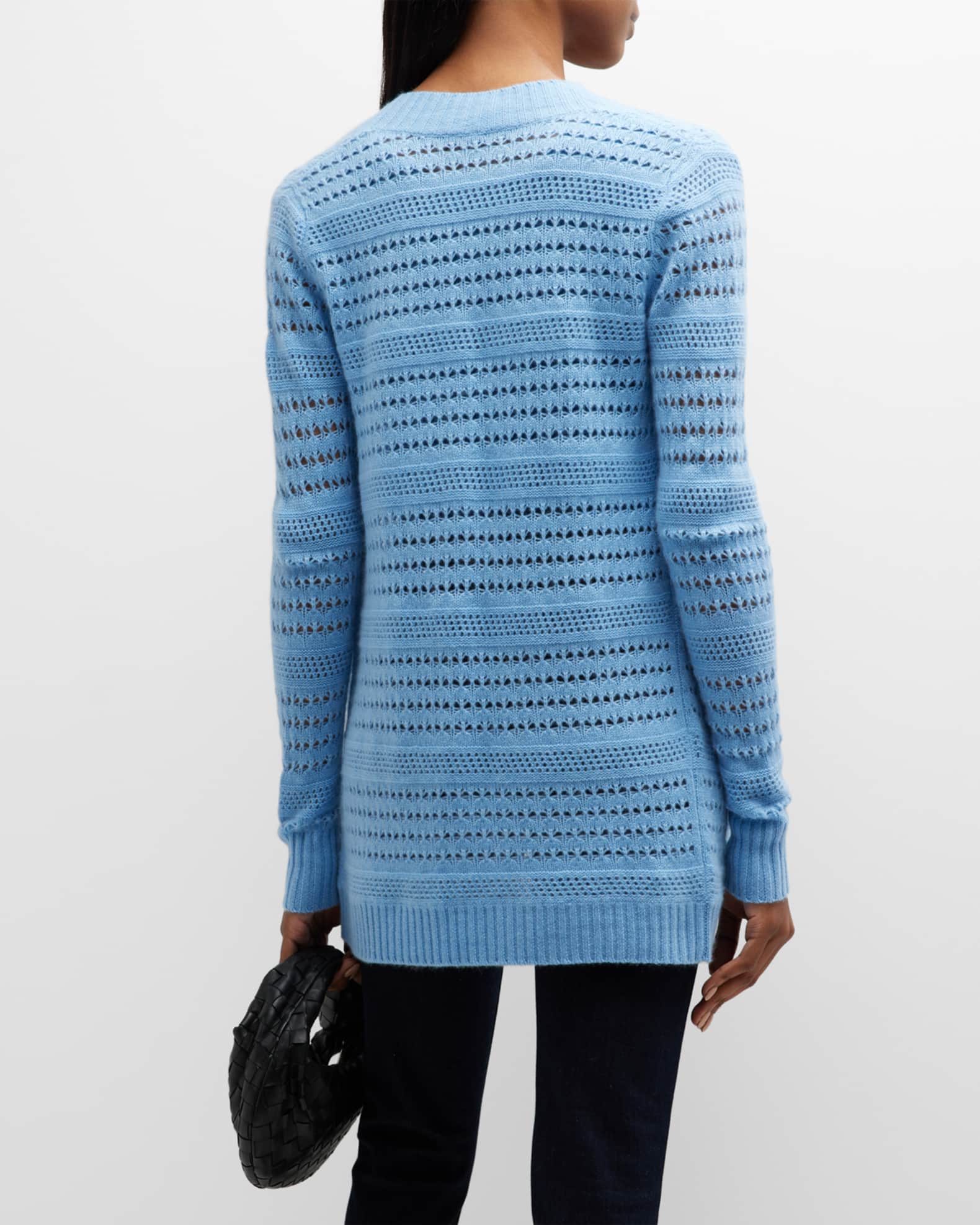 Neiman Marcus Cashmere Collection Cashmere Open Stitch Cardigan ...
