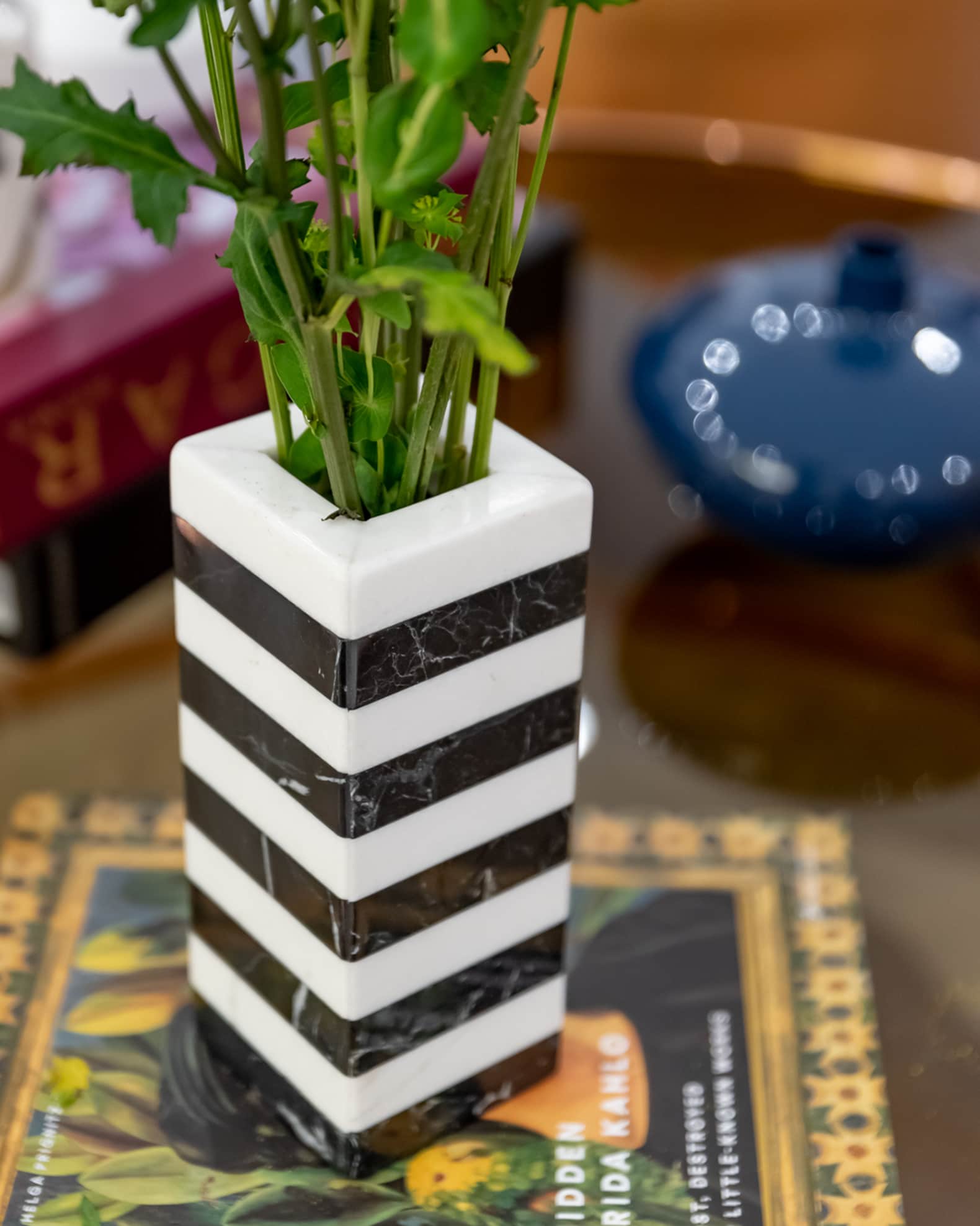 Vetta Home Zebra Stripe Flower Pot | Neiman Marcus