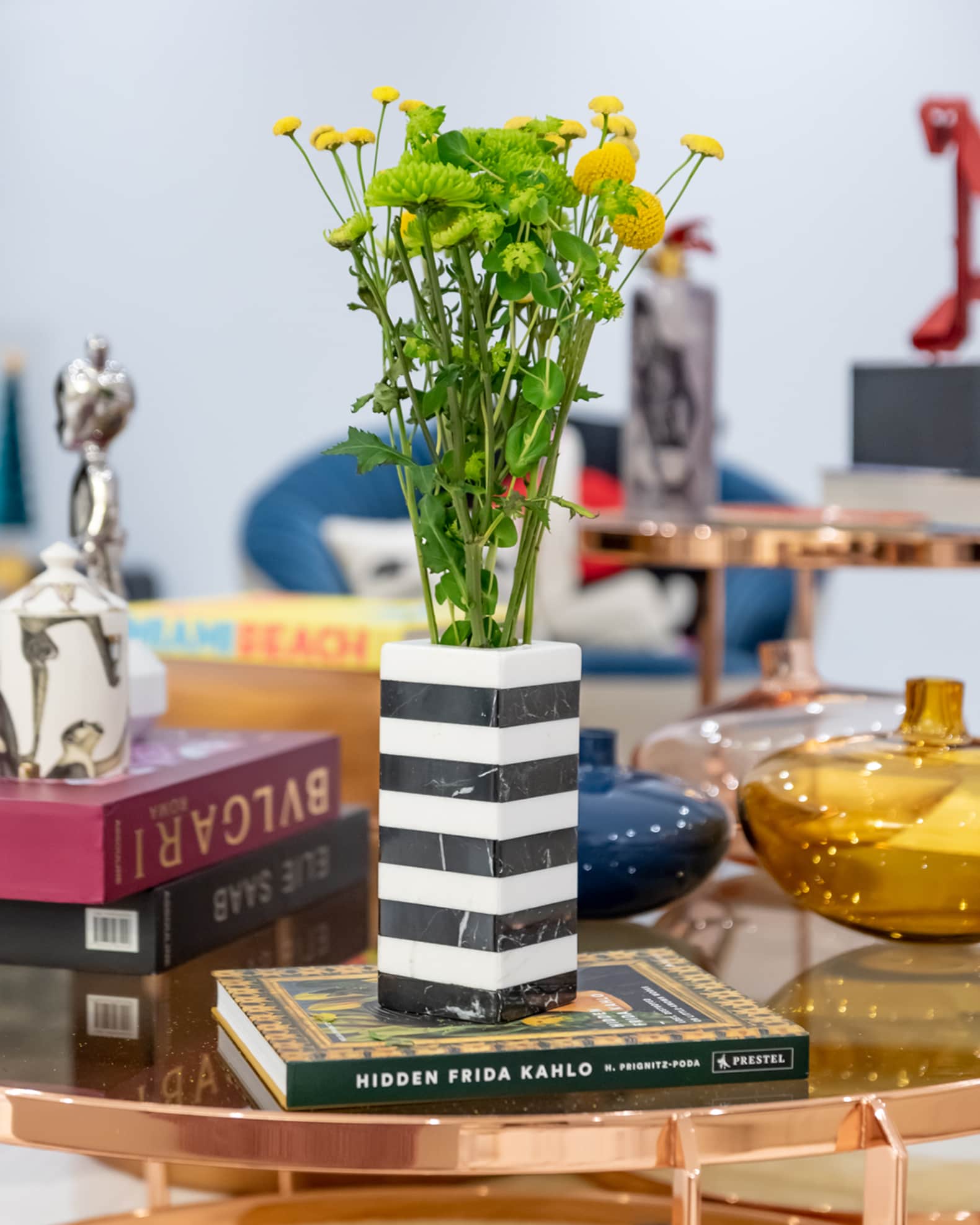 Vetta Home Zebra Stripe Flower Pot | Neiman Marcus