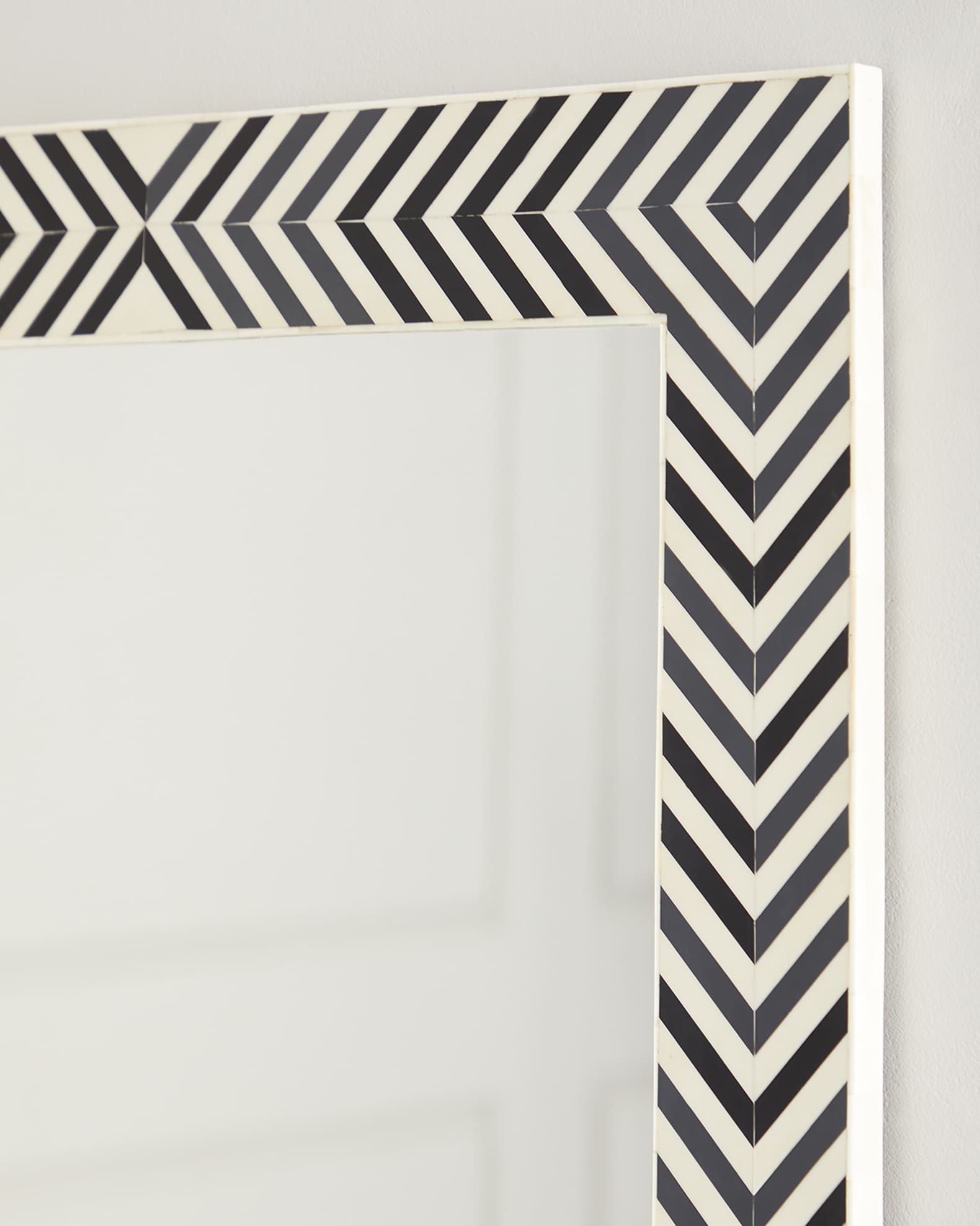 Global Views Chevron Bone & Resin Mirror, 35.5" | Neiman Marcus