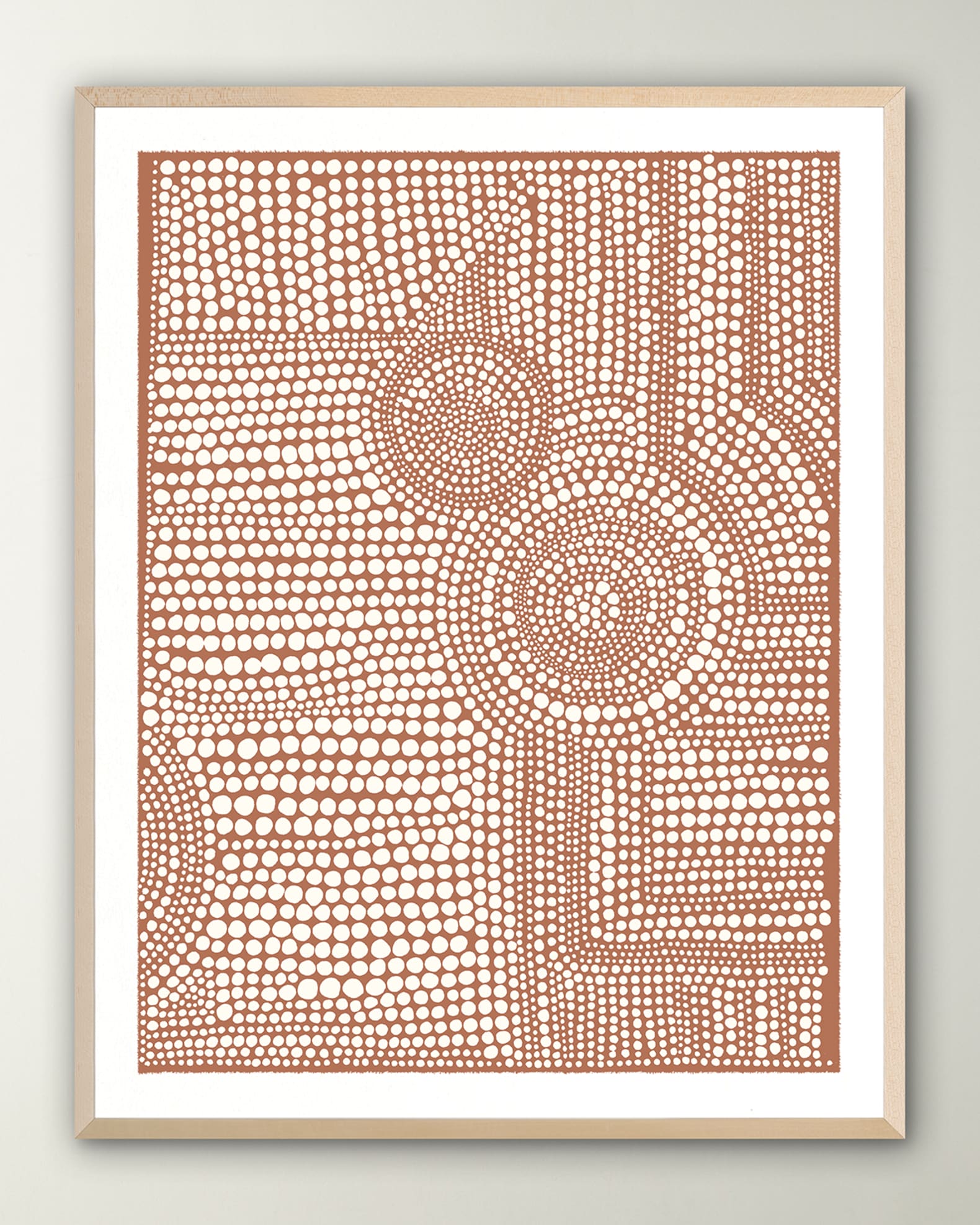 Grand Image Home Clustered Dots A in Red' Digital Print Wall Art by ...