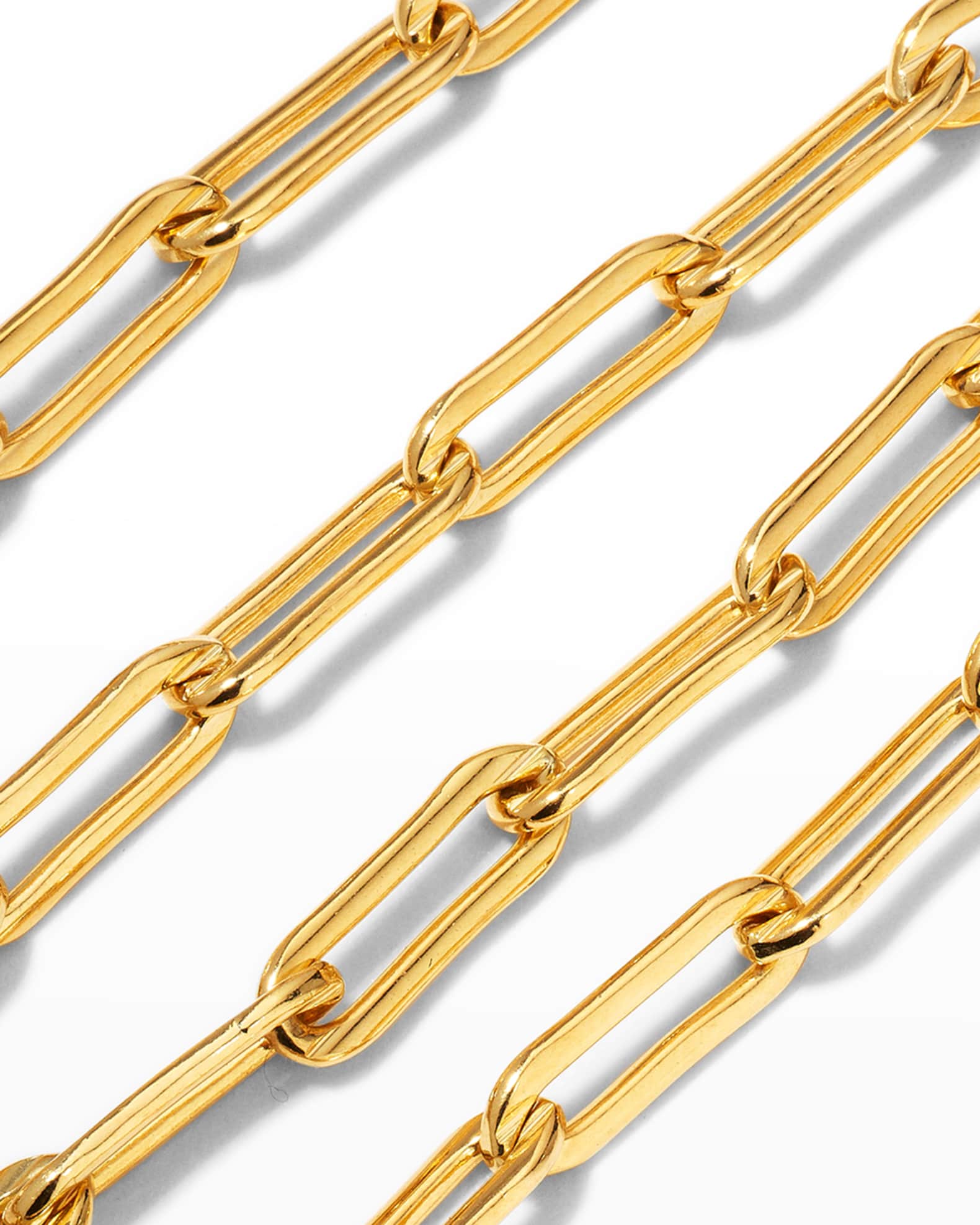 Margo Morrison Gold Filled Paper Clip Chain with Vermeil Diamond Clasp ...