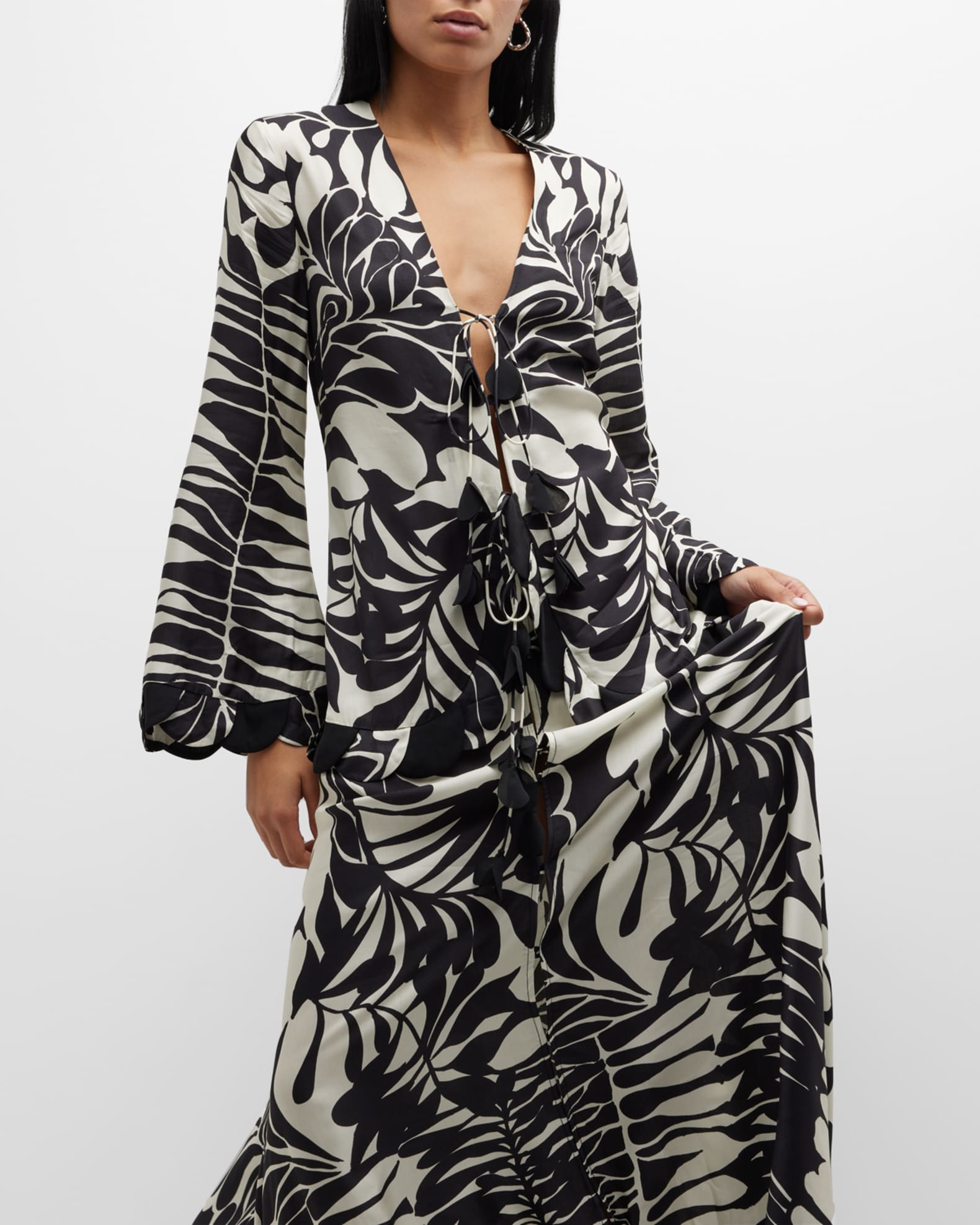 Alexis Melfi Bicolor Robe Maxi Dress | Neiman Marcus