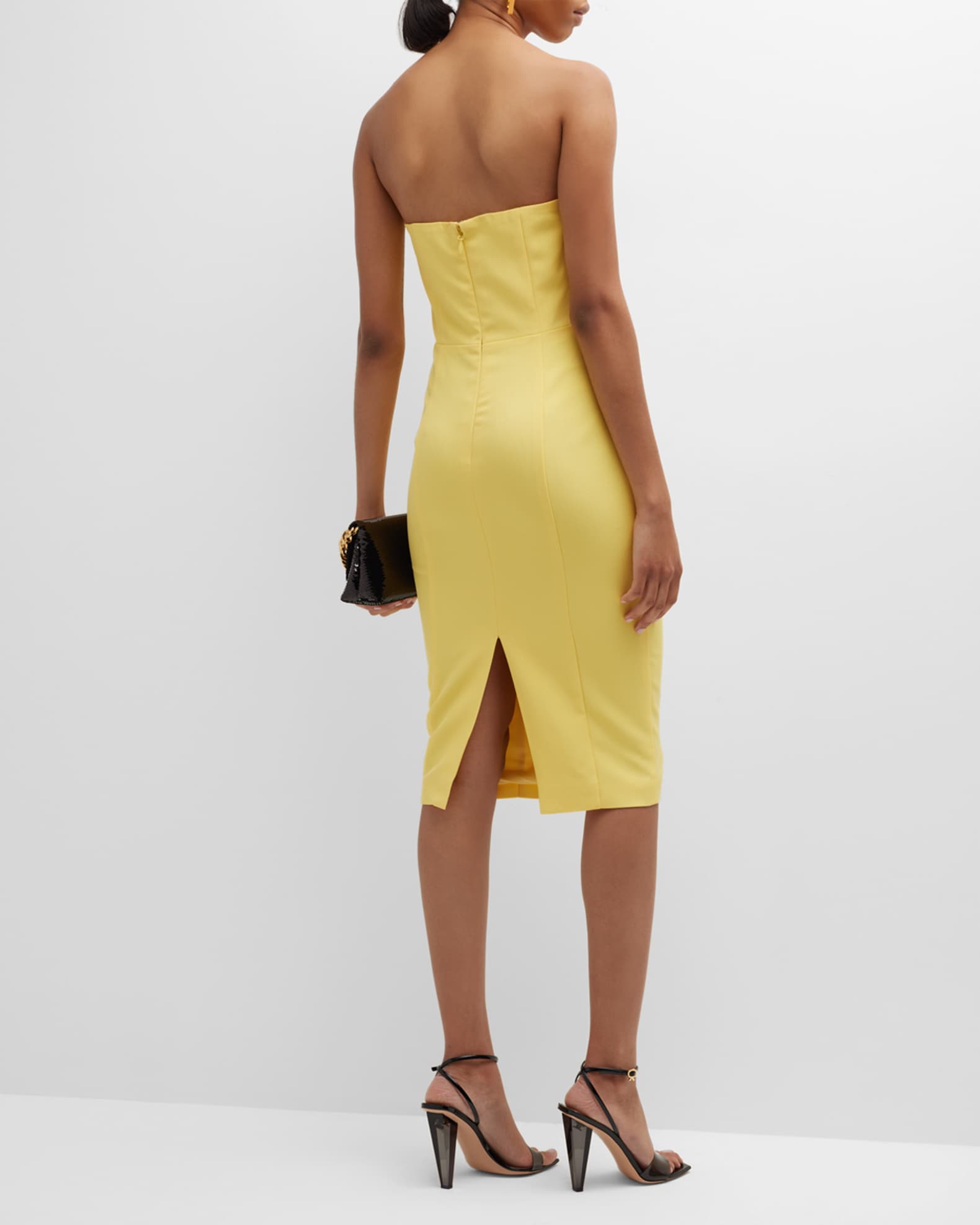 Lavish Alice Pleated-Bust Corset Midi Dress | Neiman Marcus