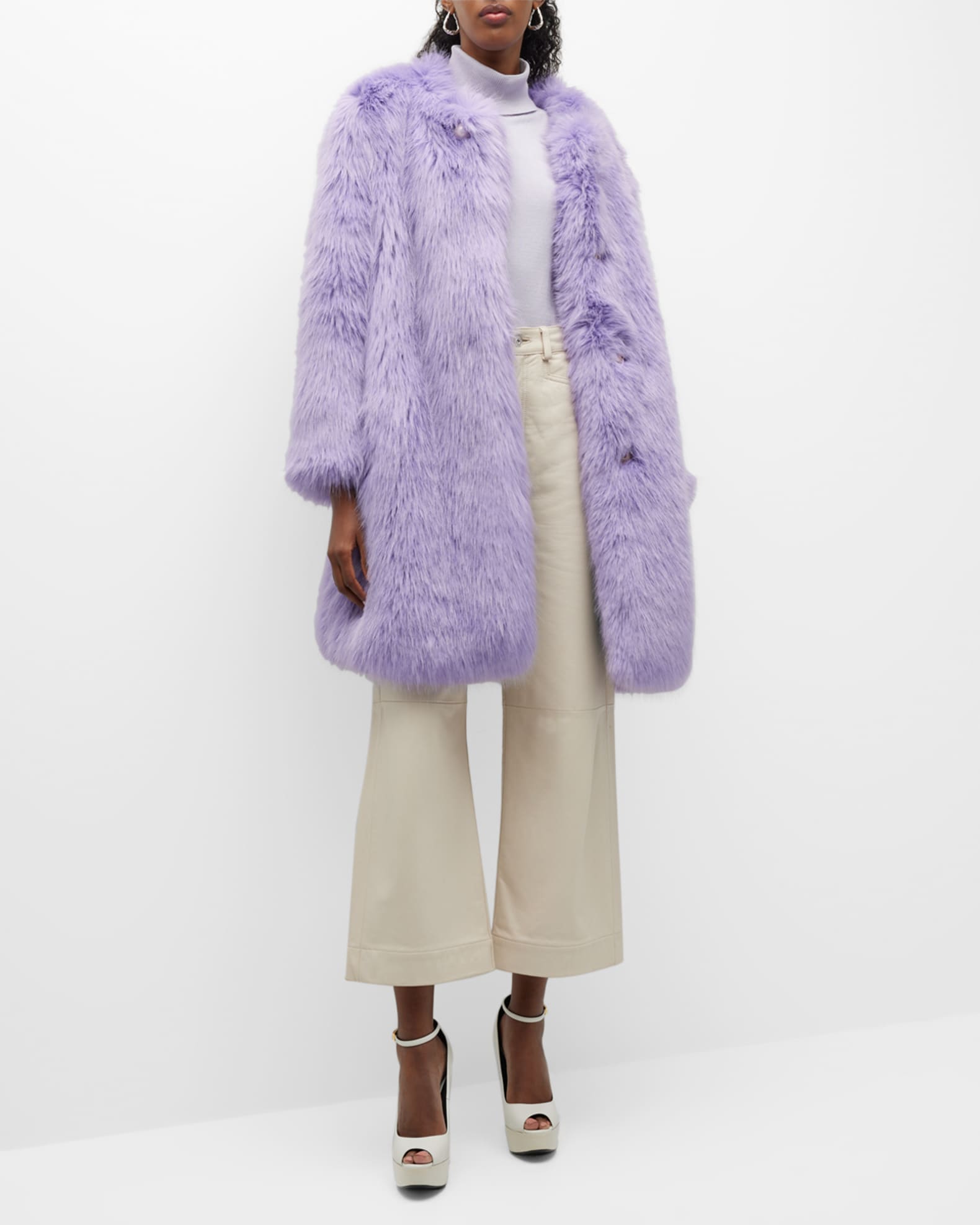Alabama Muse Jones Faux Fur Long Coat | Neiman Marcus