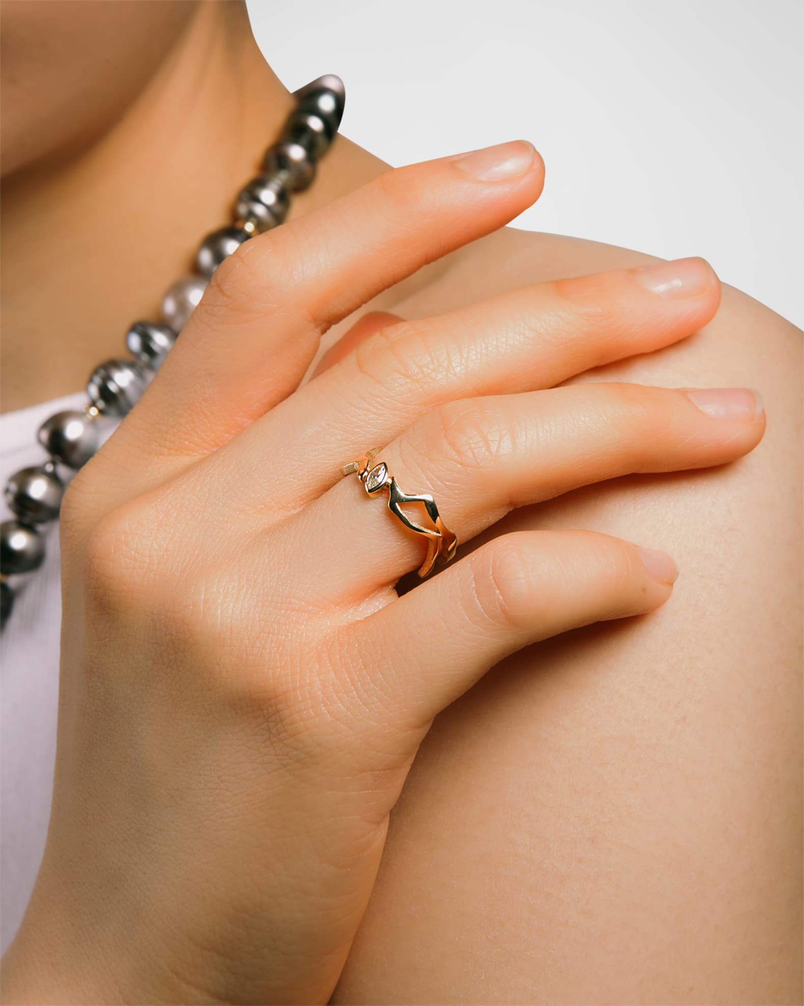 MILAMORE Kintsugi Single Diamond Ring II | Neiman Marcus