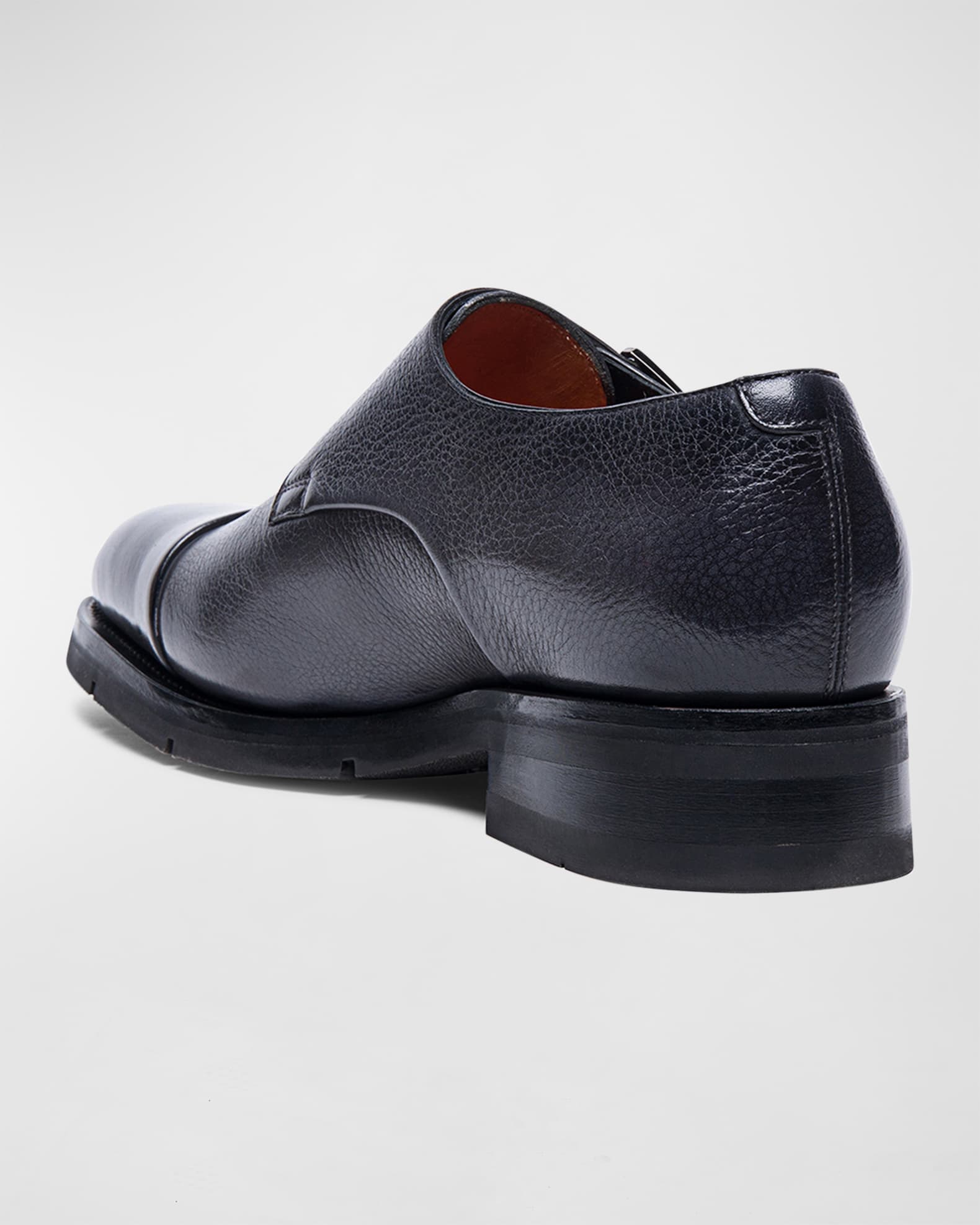 Santoni Men's Carter Double Monk Strap Leather Loafers | Neiman Marcus