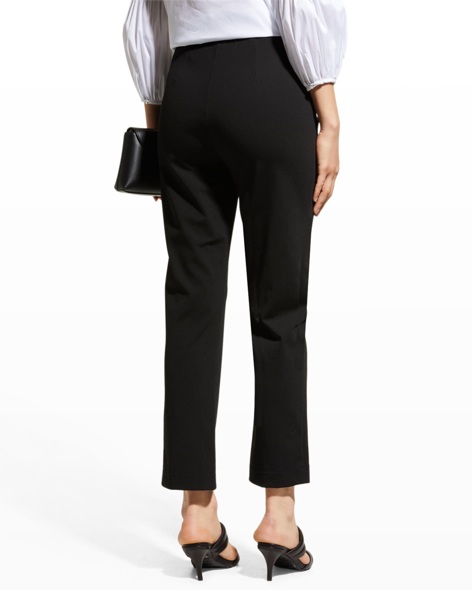 Misook Ponte Straight-Leg Ankle Pants | Neiman Marcus