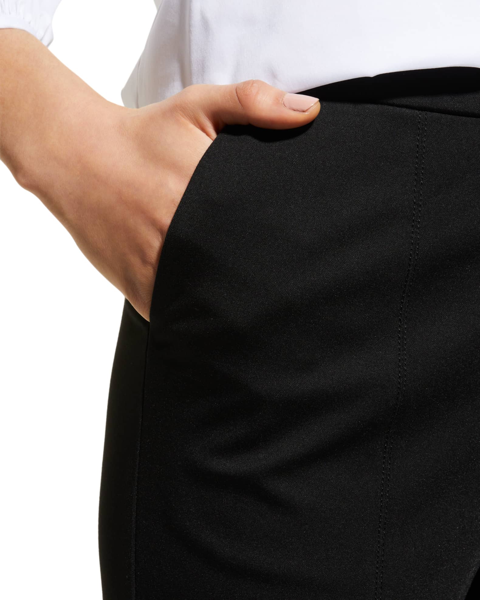 Misook Ponte Straight-Leg Ankle Pants | Neiman Marcus