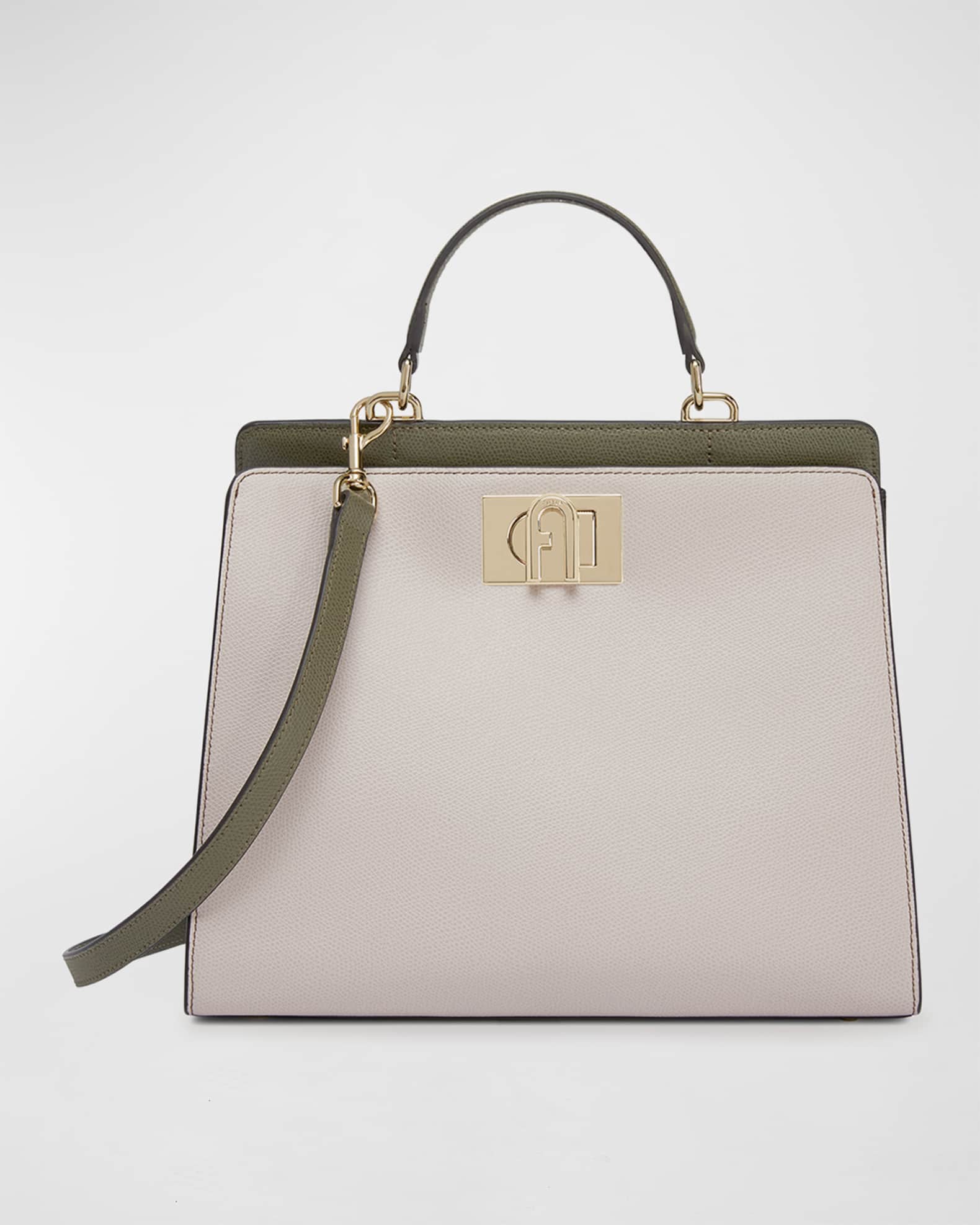 Furla 1927 Colorblock Leather Top-Handle Bag | Neiman Marcus