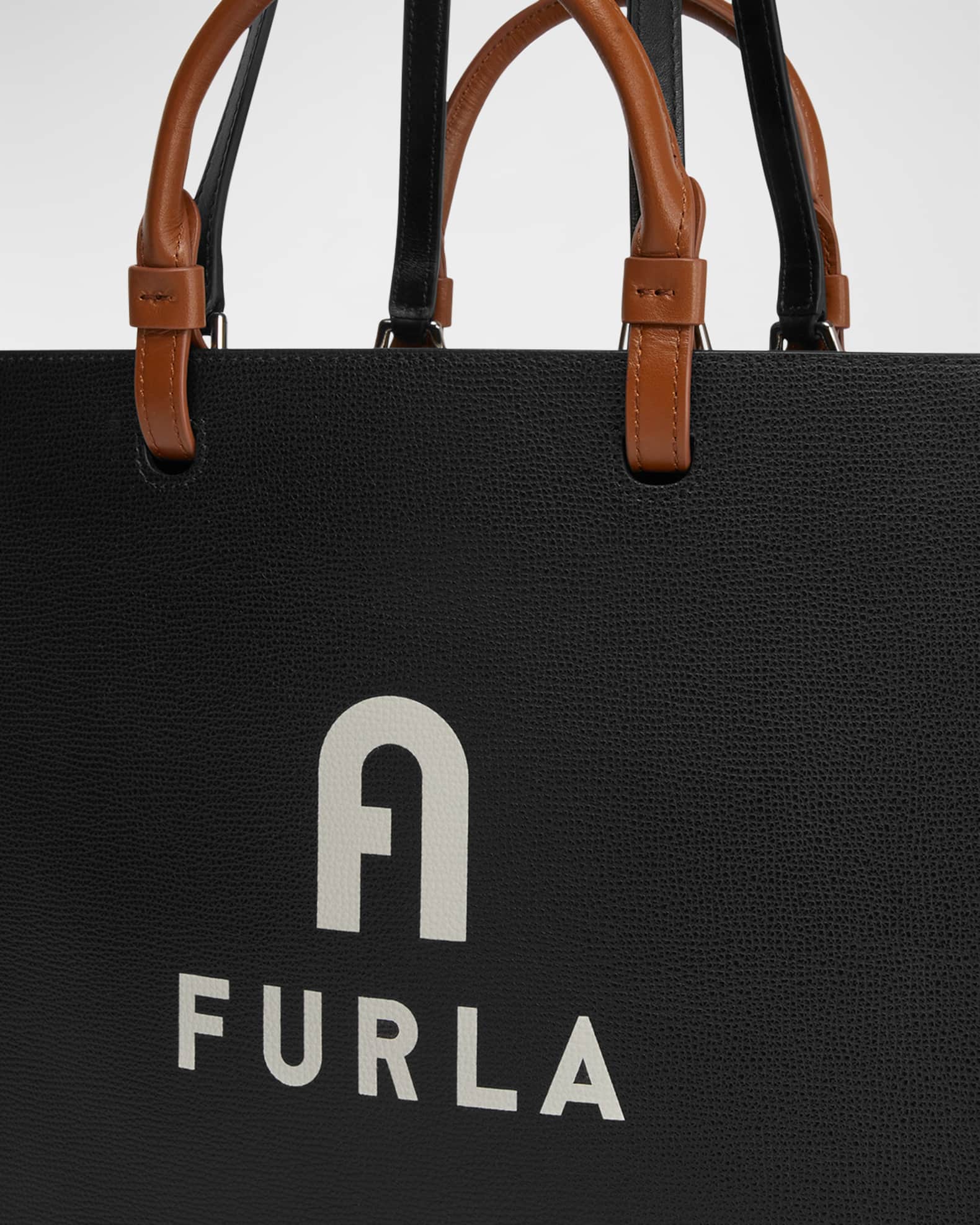 Furla Varsity North-South Leather Tote Bag | Neiman Marcus