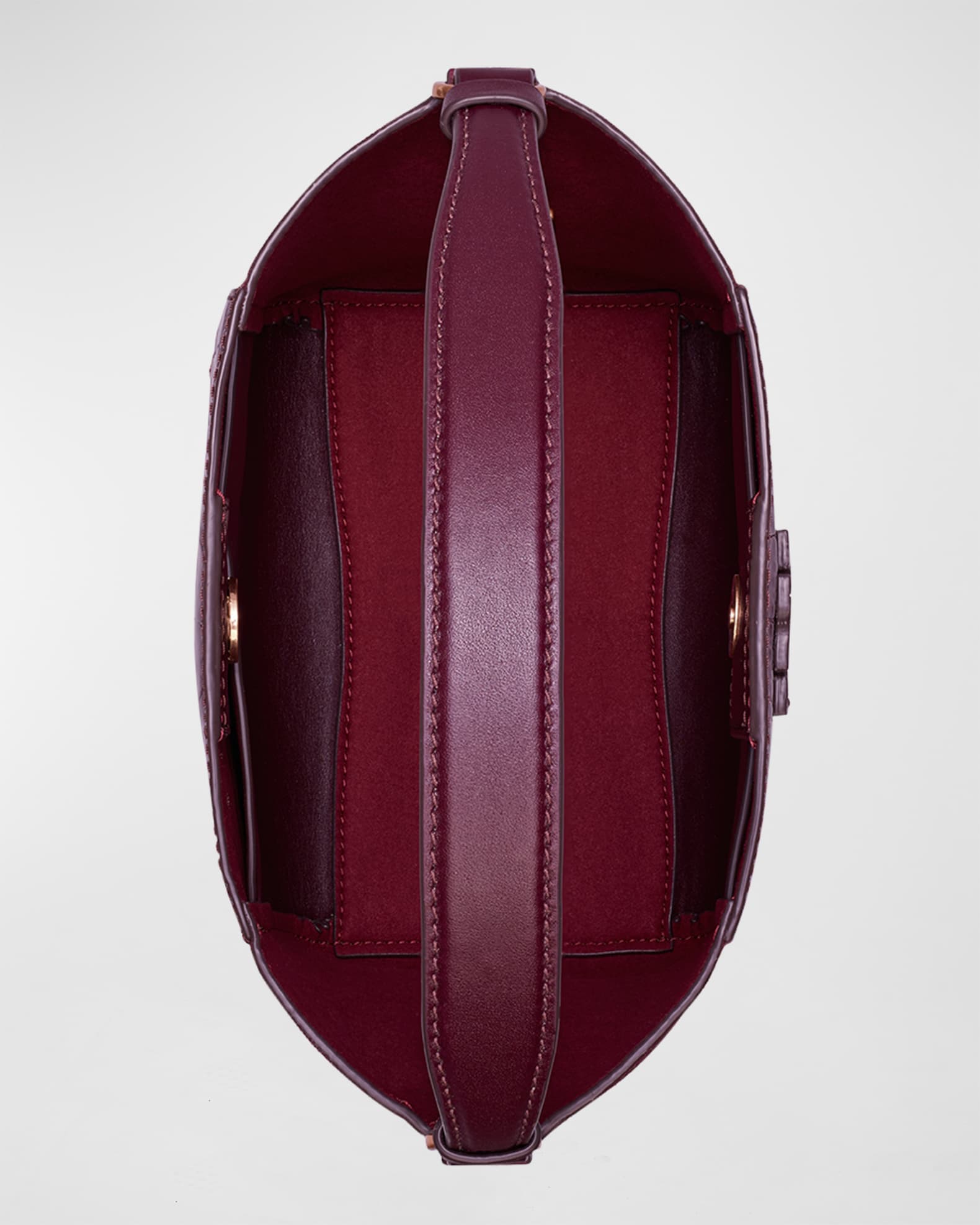 Tory Burch McGraw Small Croc-Embossed Bucket Bag | Neiman Marcus
