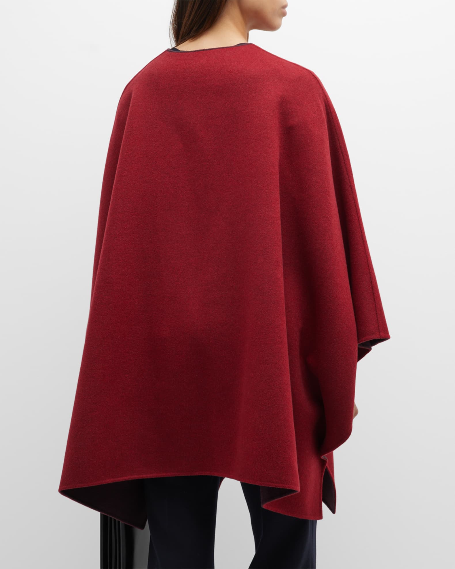 Loro Piana Reversible Cashmere-Blend Cape | Neiman Marcus