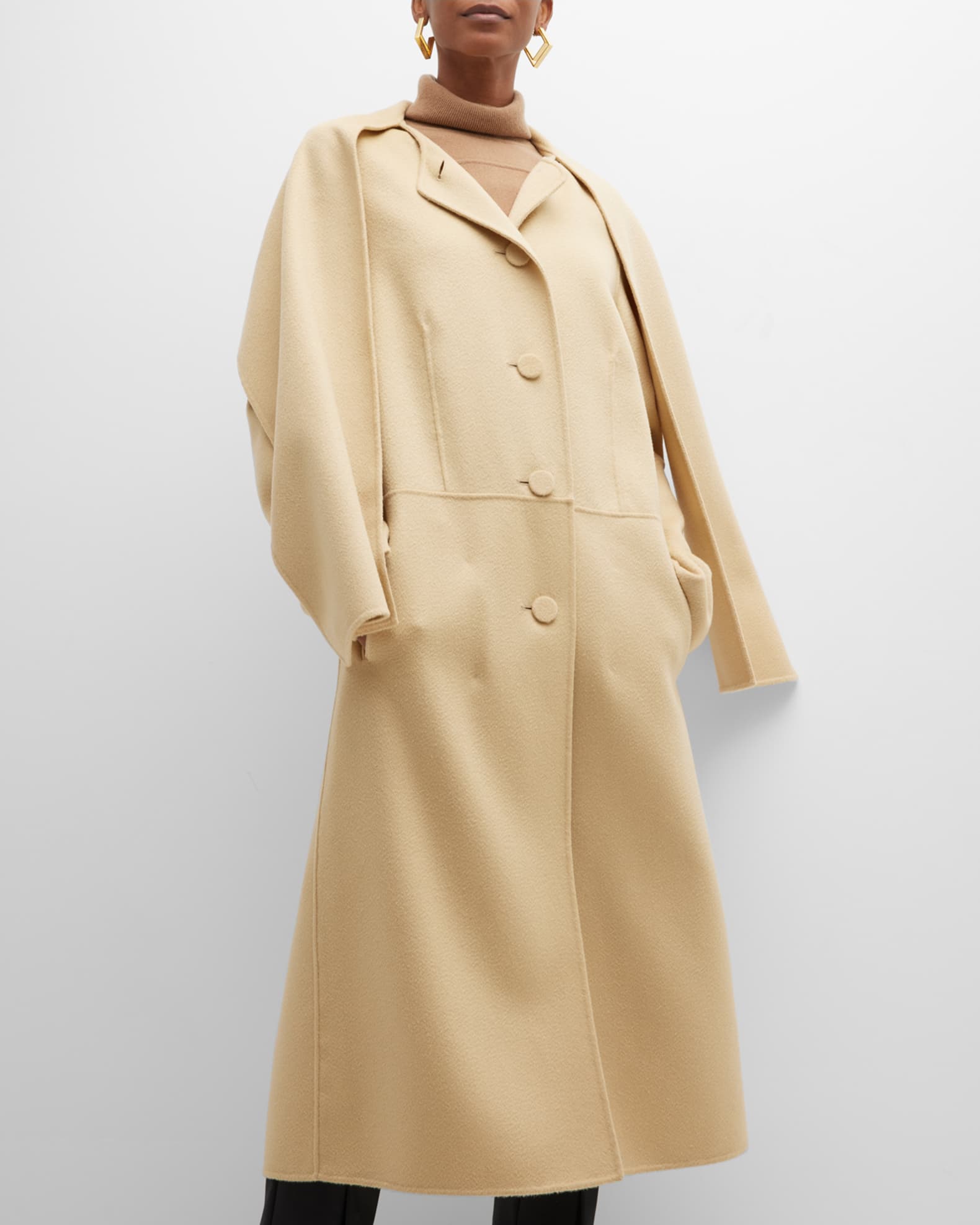 Tove Mio Long Shawl Scarf Coat | Neiman Marcus