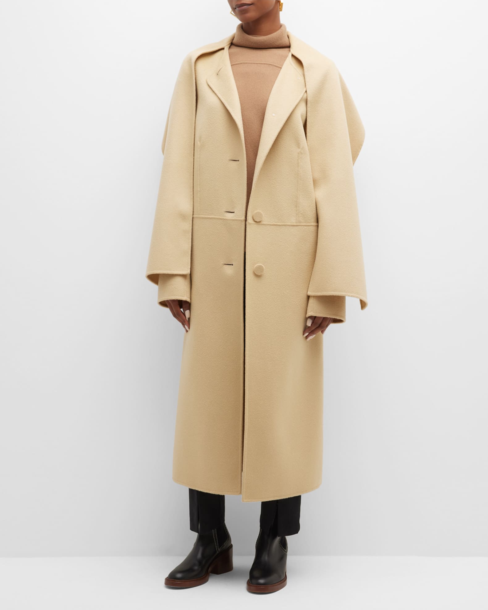 Tove Mio Long Shawl Scarf Coat | Neiman Marcus