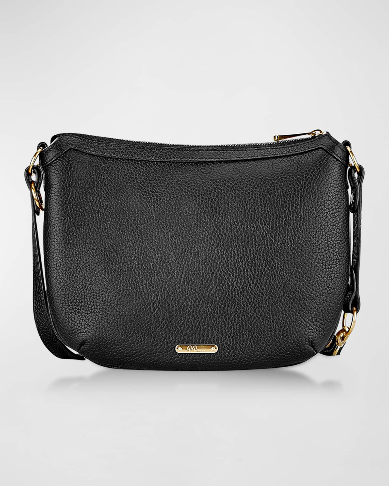 Gigi New York Stevie Zip Pebble Leather Shoulder Bag | Neiman Marcus