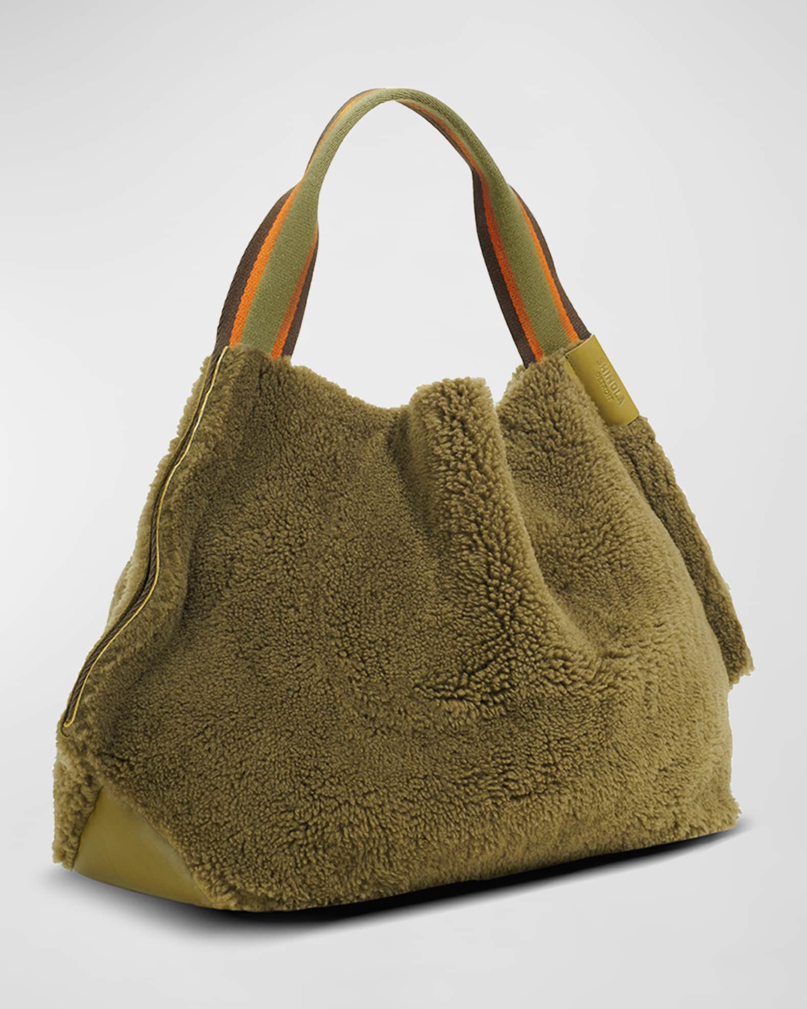 Shinola The Runwell Shearling Shoulder Bag | Neiman Marcus