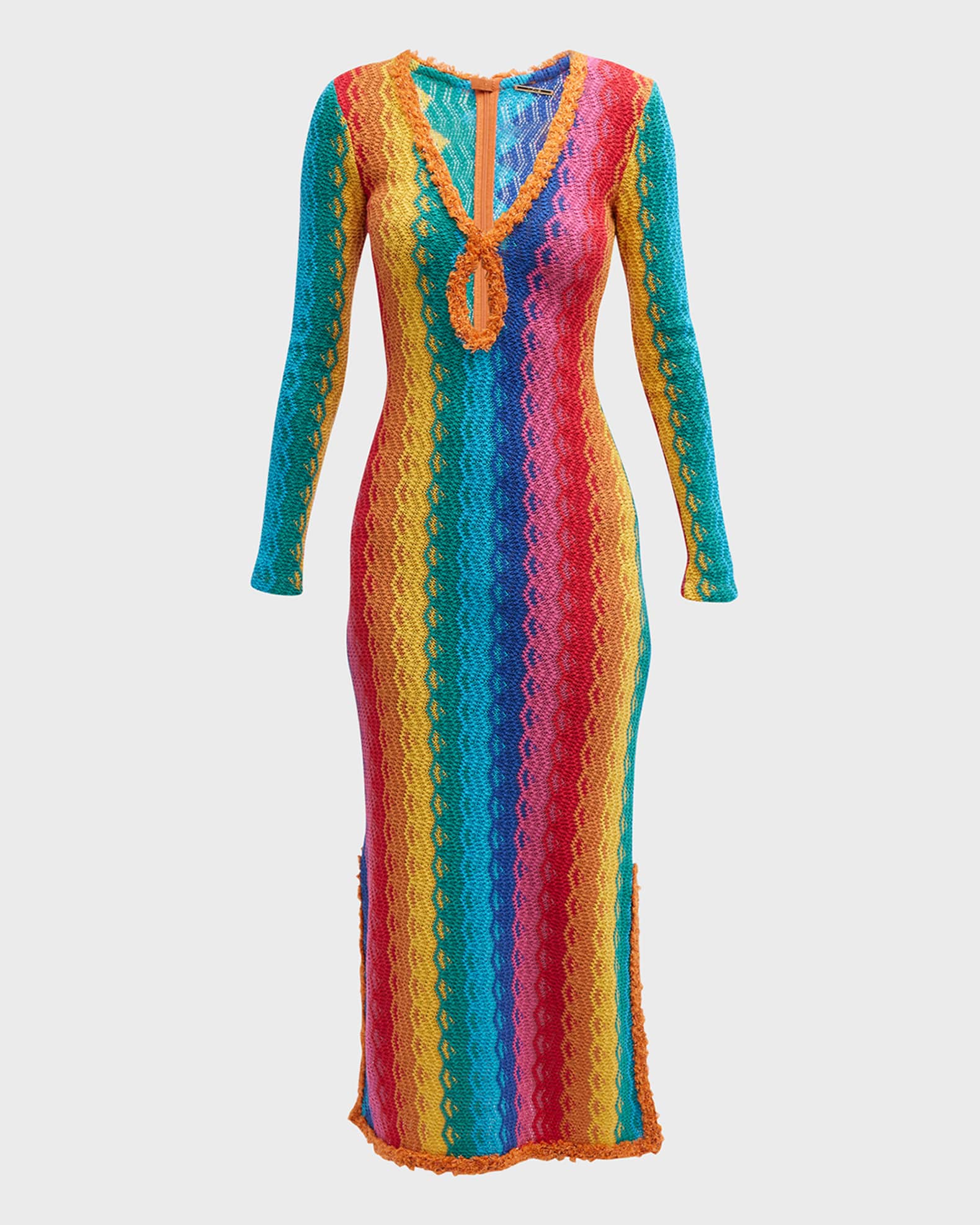 Alexis Solei Multicolor Textured Maxi Dress | Neiman Marcus