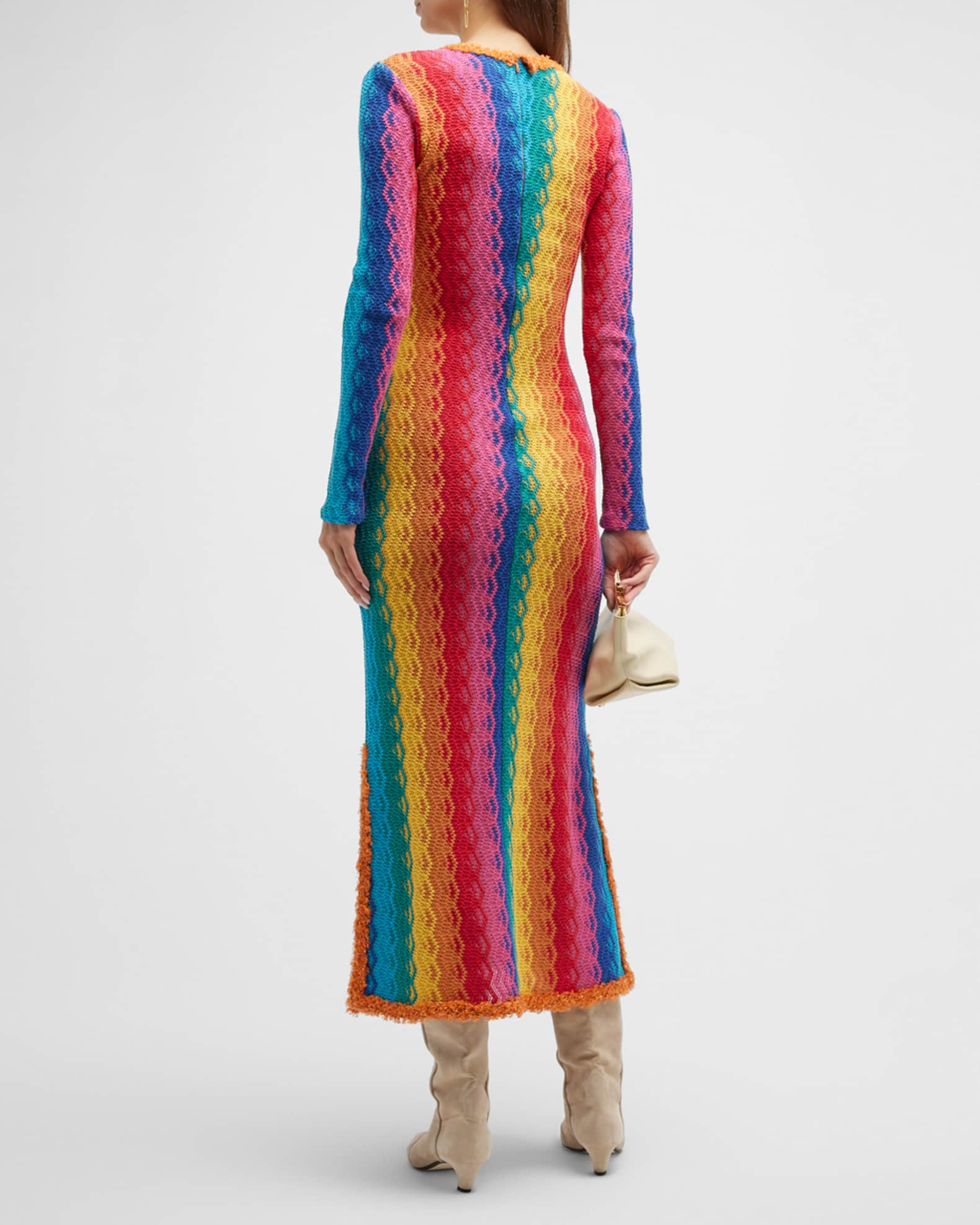 Alexis Solei Multicolor Textured Maxi Dress | Neiman Marcus