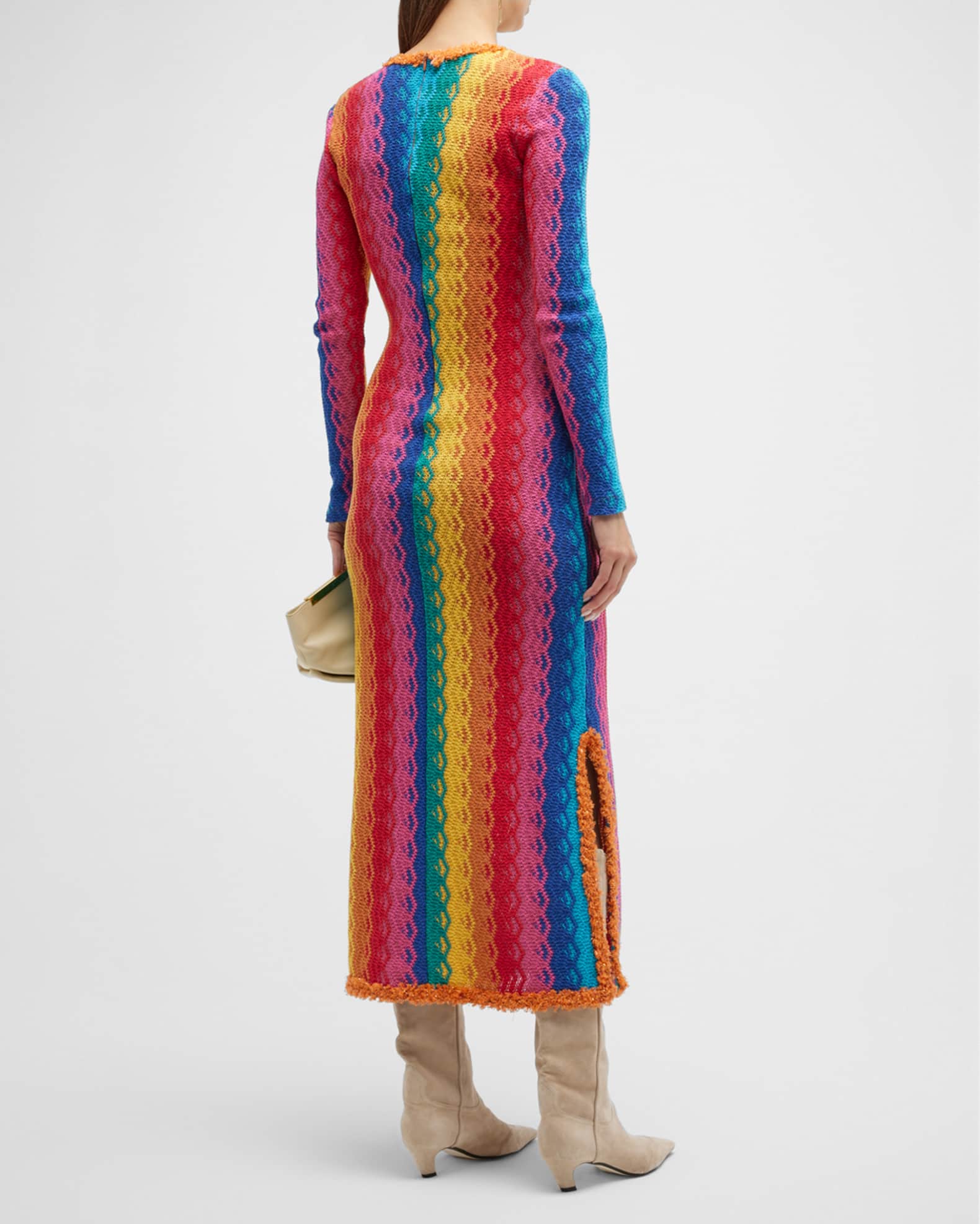 Alexis Solei Multicolor Textured Maxi Dress | Neiman Marcus