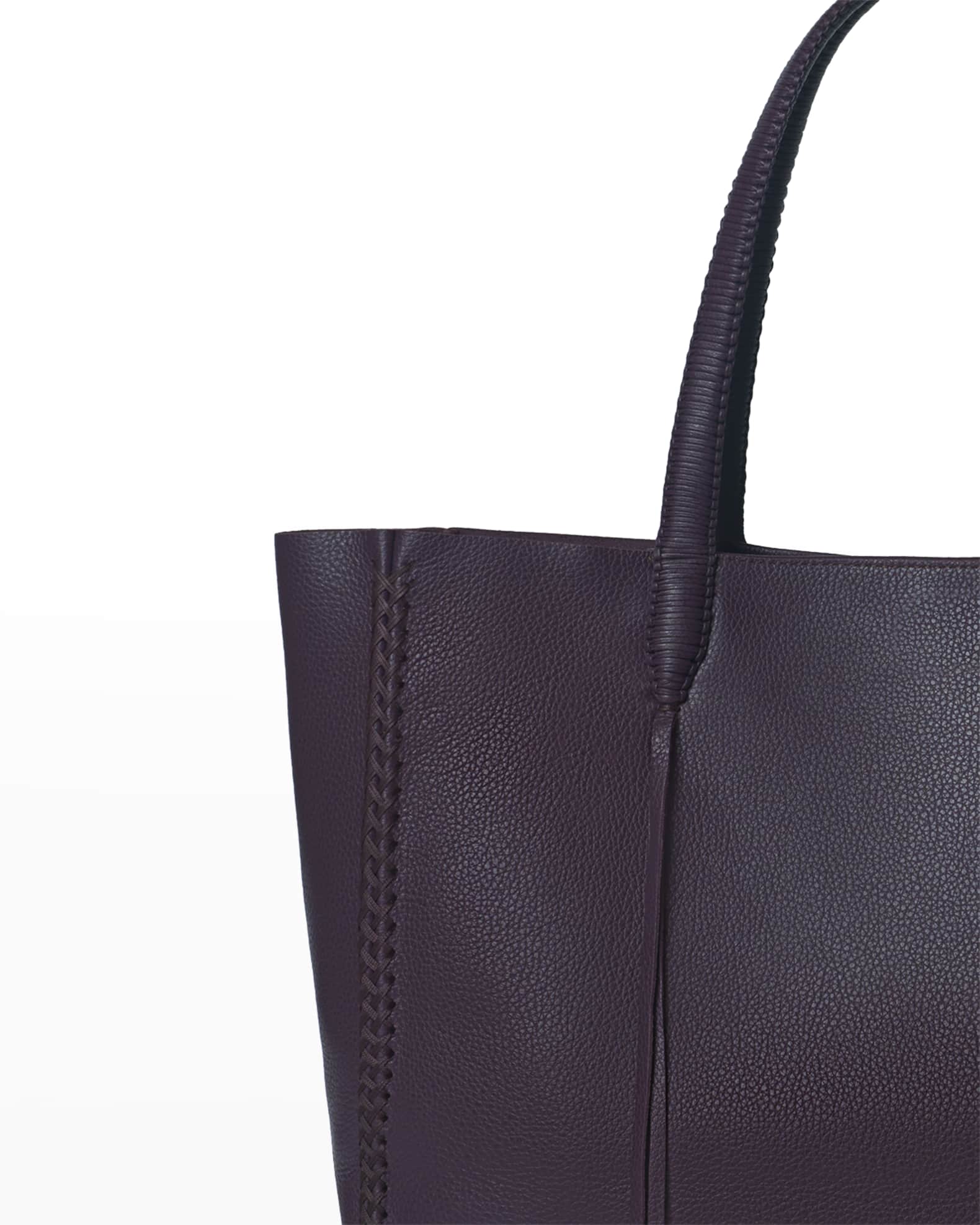 Callista Medium Grained Leather Tote Bag | Neiman Marcus
