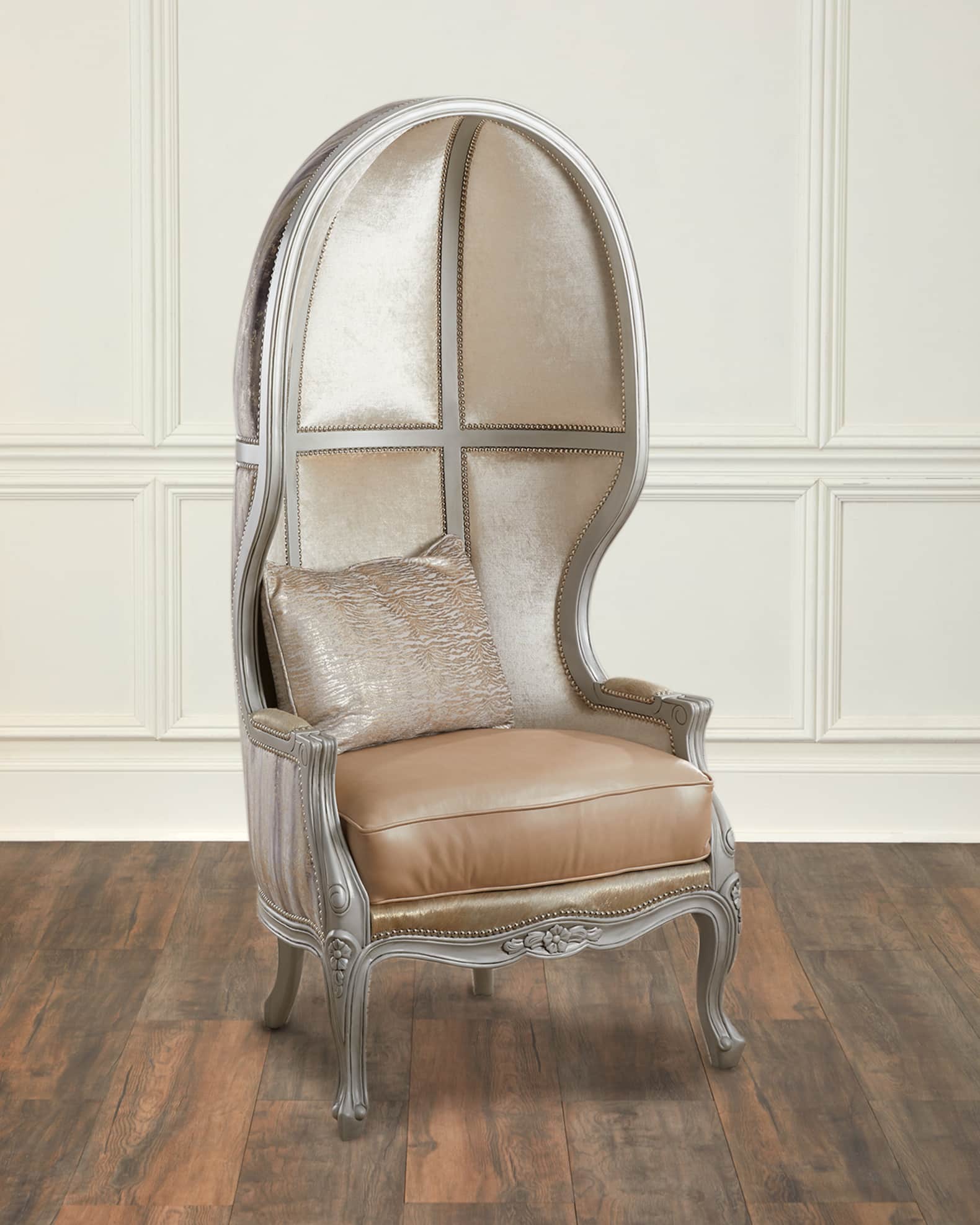 Massoud Zelda Balloon Hostess Chair | Neiman Marcus