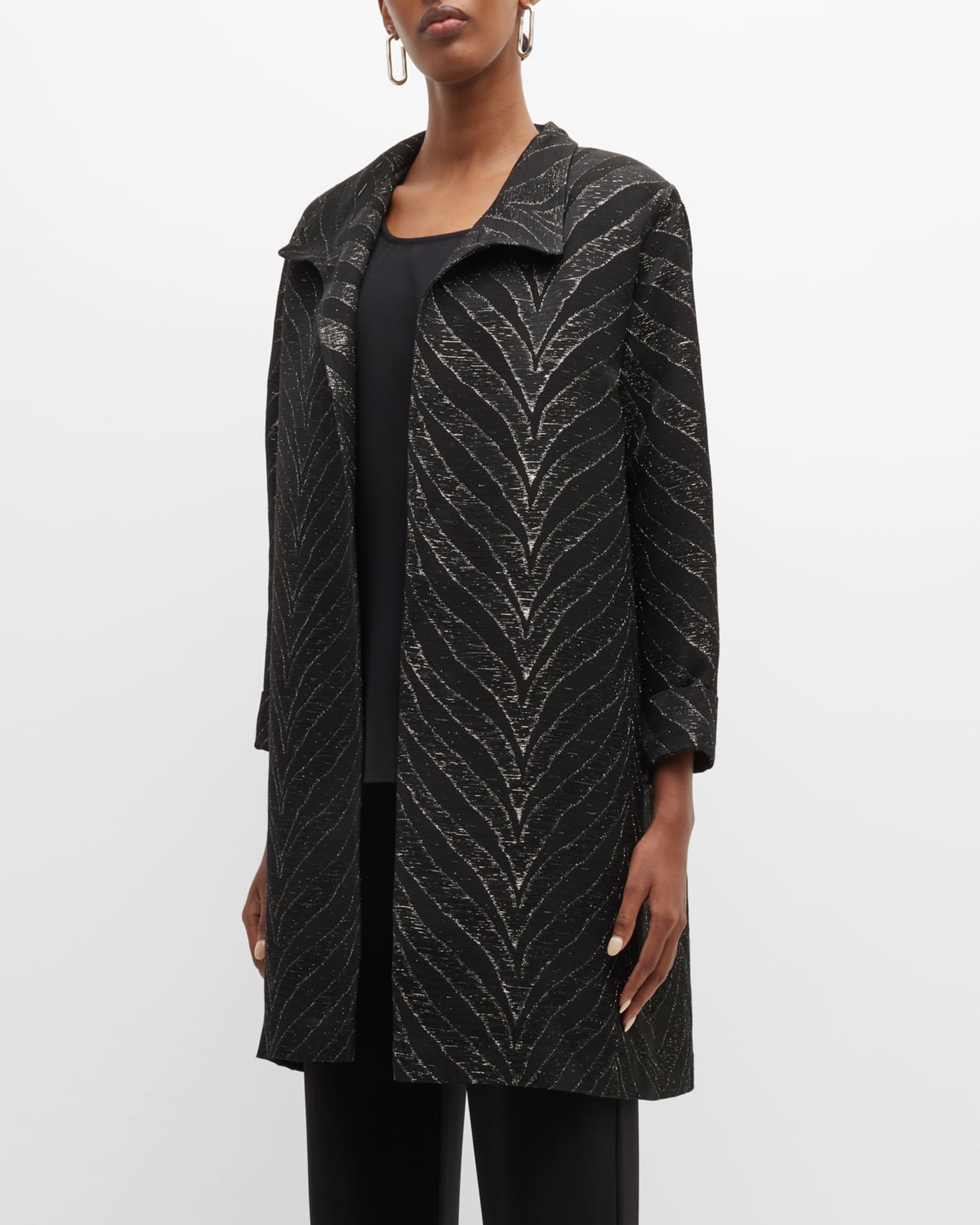 Caroline Rose Shimmer Shine Jacquard Jacket | Neiman Marcus