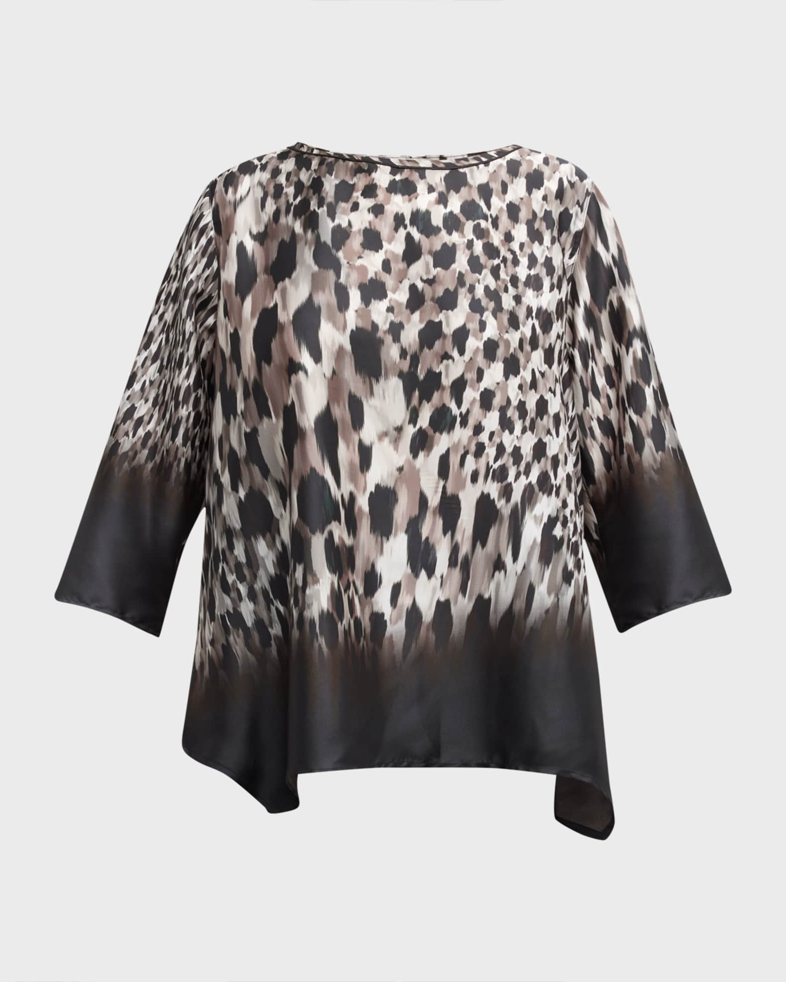 Caroline Rose Plus Size Animal-Print Swing Top | Neiman Marcus