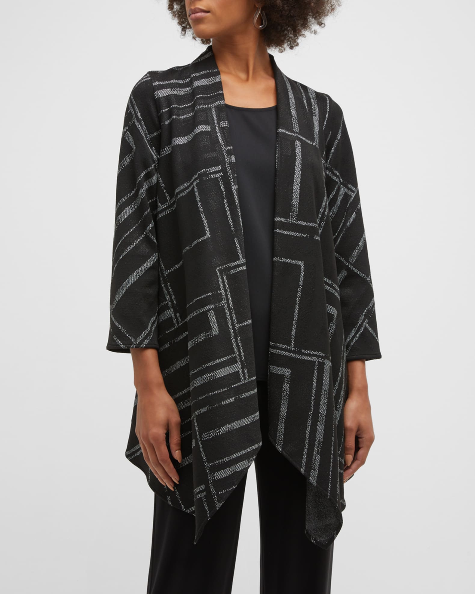 Caroline Rose Nightlife Open-Front Double-Knit Jacket | Neiman Marcus