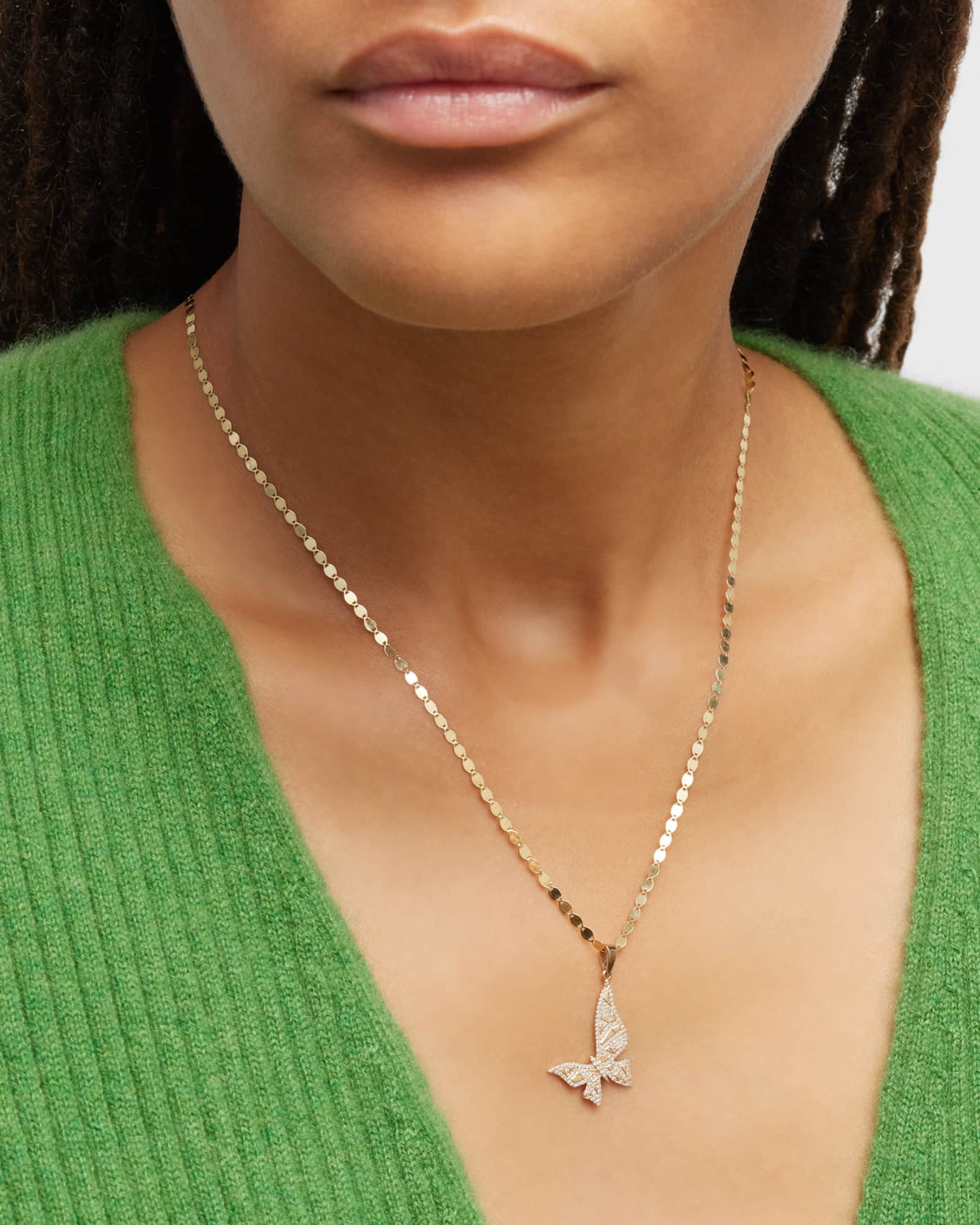 LANA Small Flawless Butterfly Amulet Pendant Necklace | Neiman Marcus
