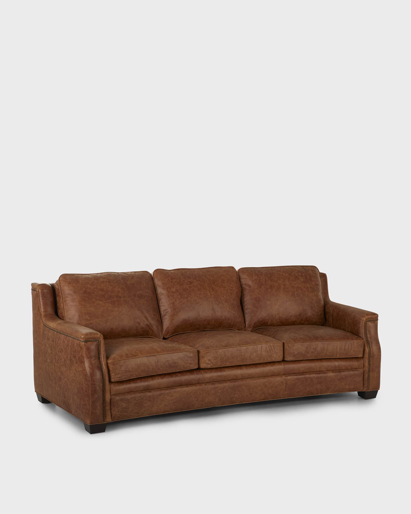 Hooker Furniture Yates Leather Sofa, 92.5" | Neiman Marcus