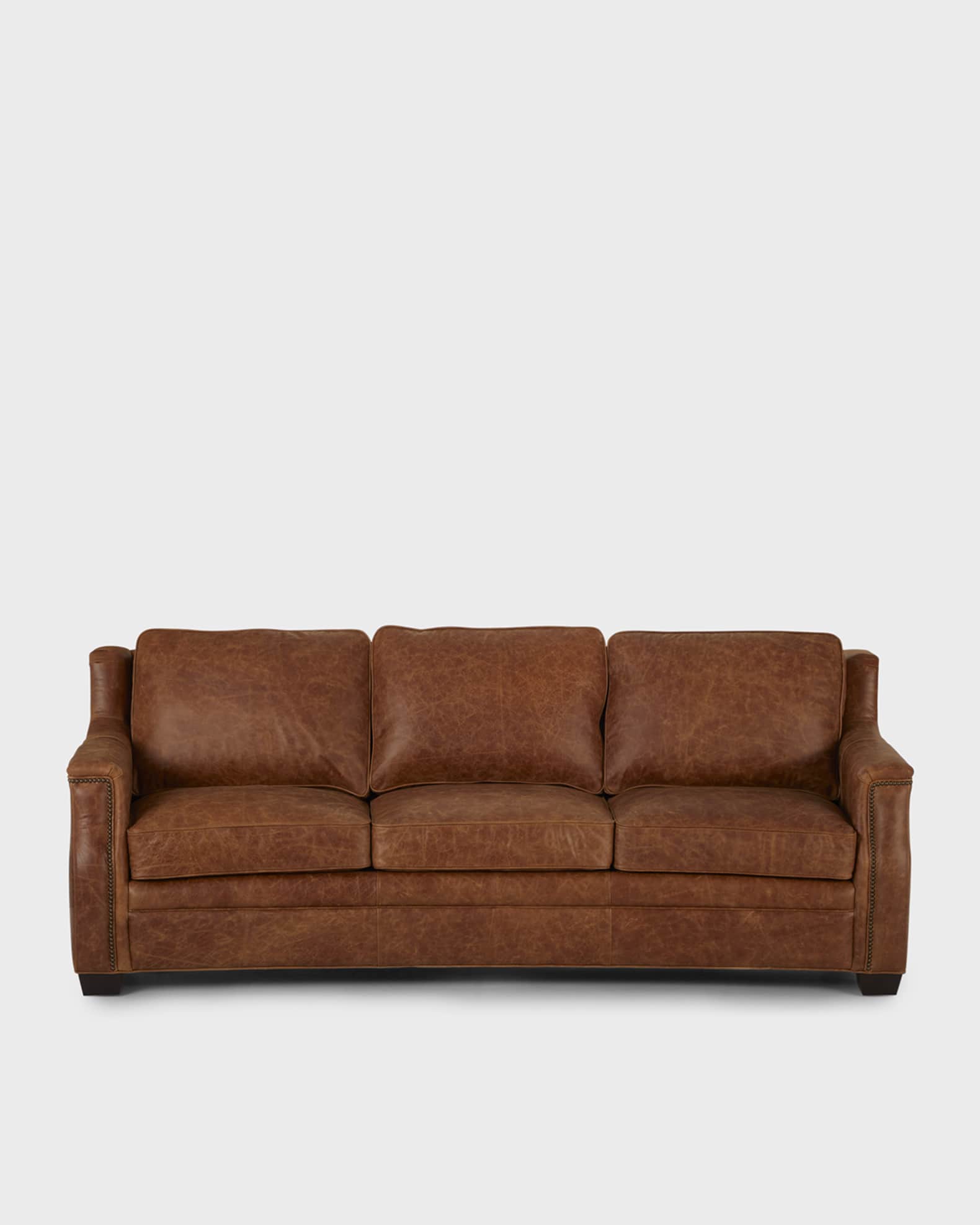 Hooker Furniture Yates Leather Sofa, 92.5" | Neiman Marcus