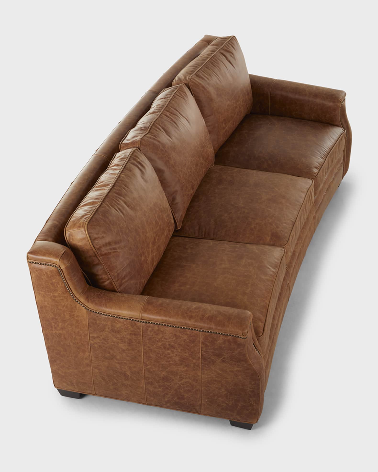 Hooker Furniture Yates Leather Sofa, 92.5" | Neiman Marcus