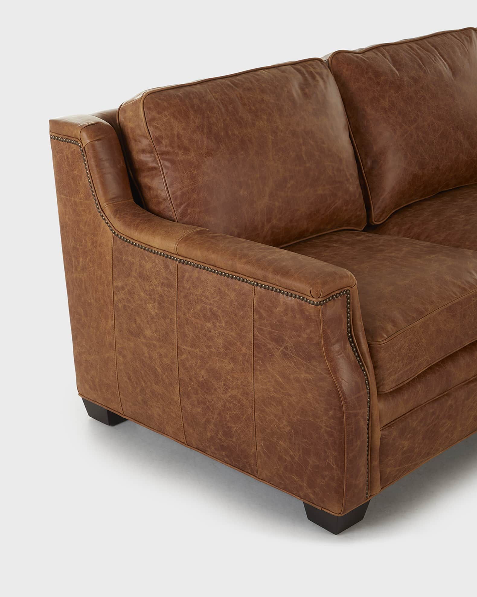 Hooker Furniture Yates Leather Sofa, 92.5" | Neiman Marcus