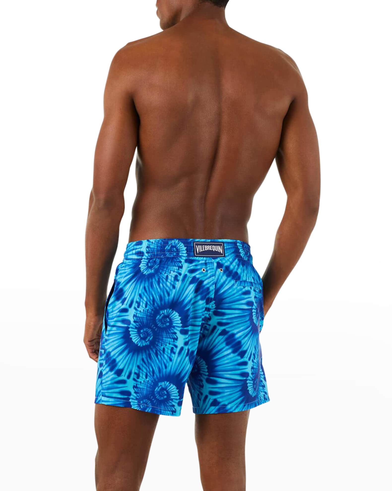 Vilebrequin Men's Mahina Nautical Tie-Dye Swim Trunks | Neiman Marcus