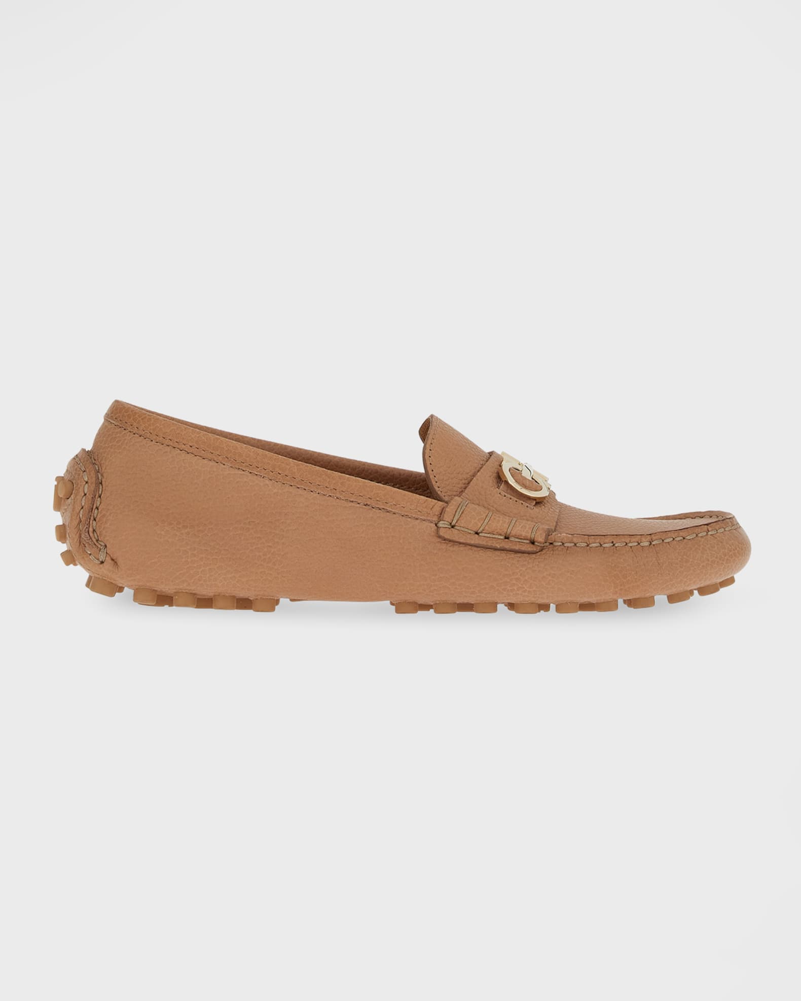 Ferragamo Odilia Calfskin Bit Driver Loafers | Neiman Marcus