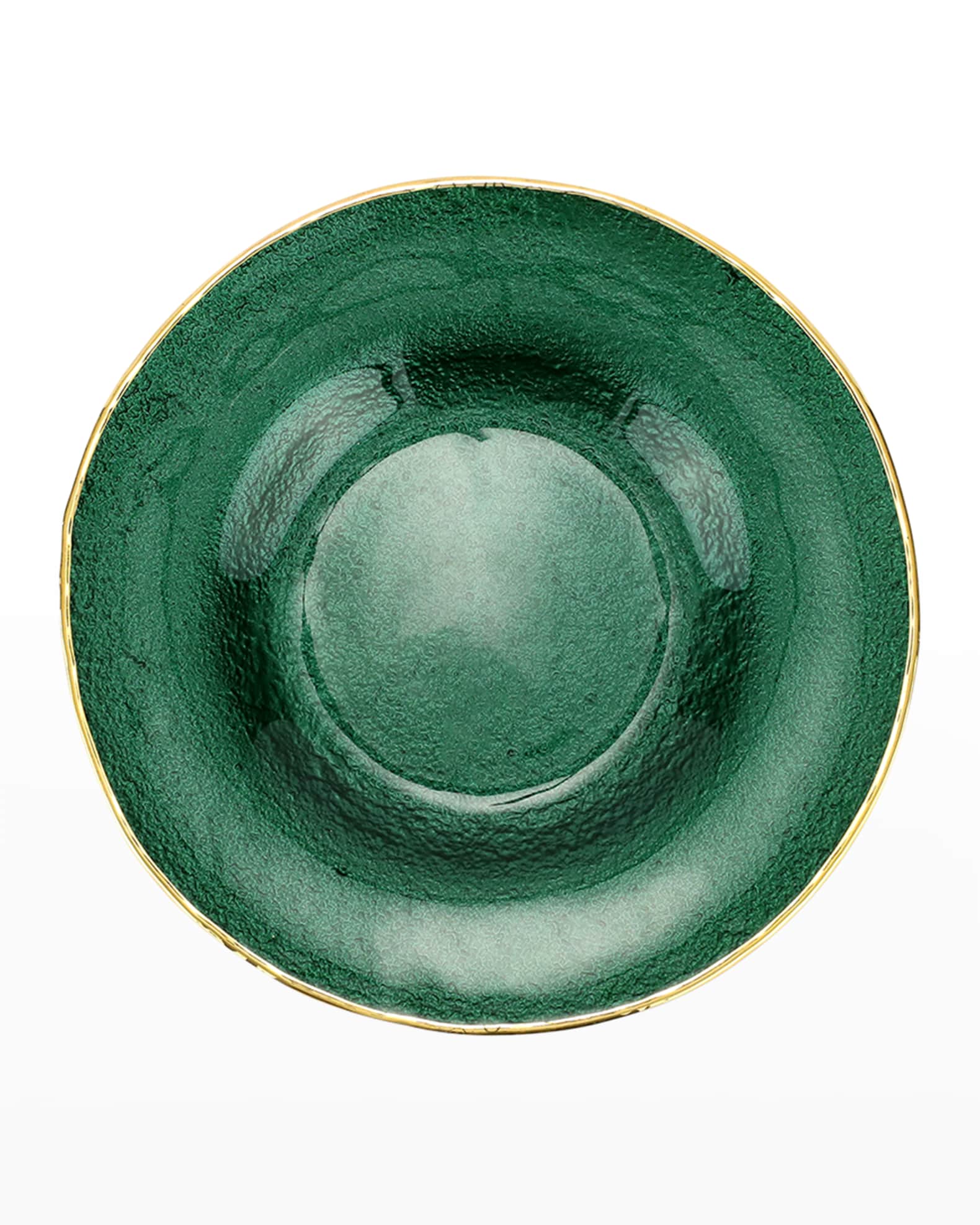Vietri Metallic Glass Emerald Salad Plate | Neiman Marcus