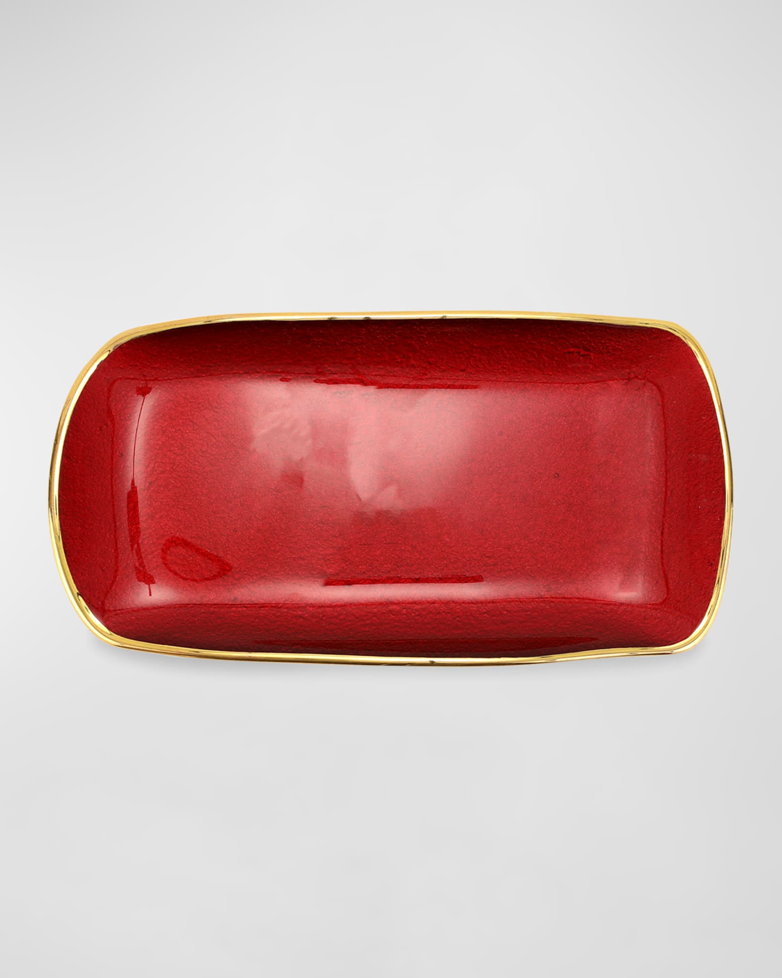 Vietri Metallic Glass Ruby Rectangle Tray | Neiman Marcus