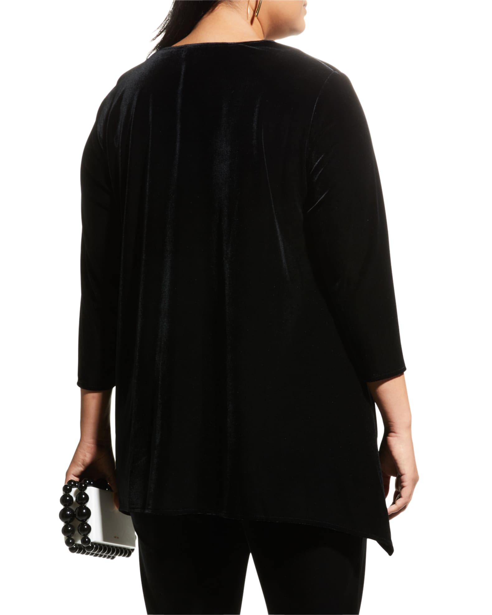 Caroline Rose Plus Size Velvet Swing Tunic | Neiman Marcus