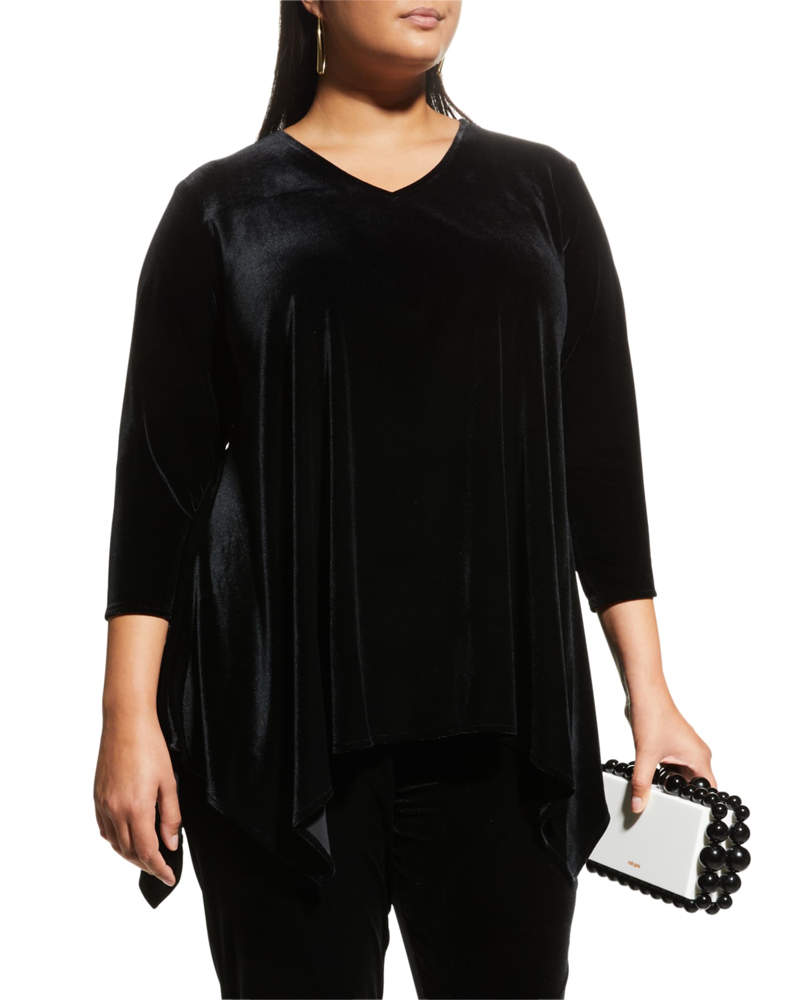 Caroline Rose Plus Size Velvet Swing Tunic | Neiman Marcus