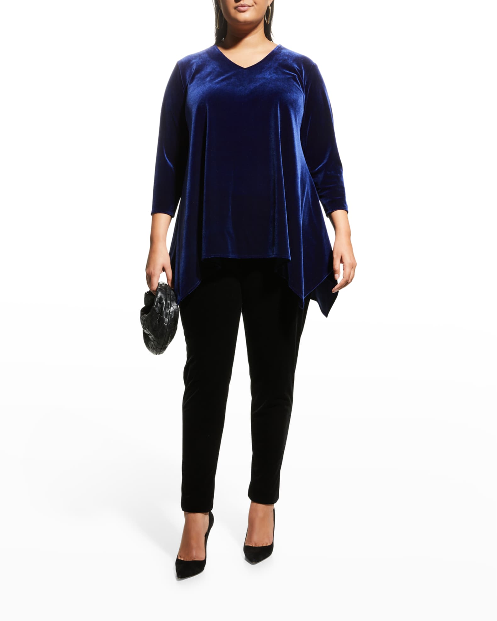 Caroline Rose Plus Size Velvet Swing Tunic | Neiman Marcus