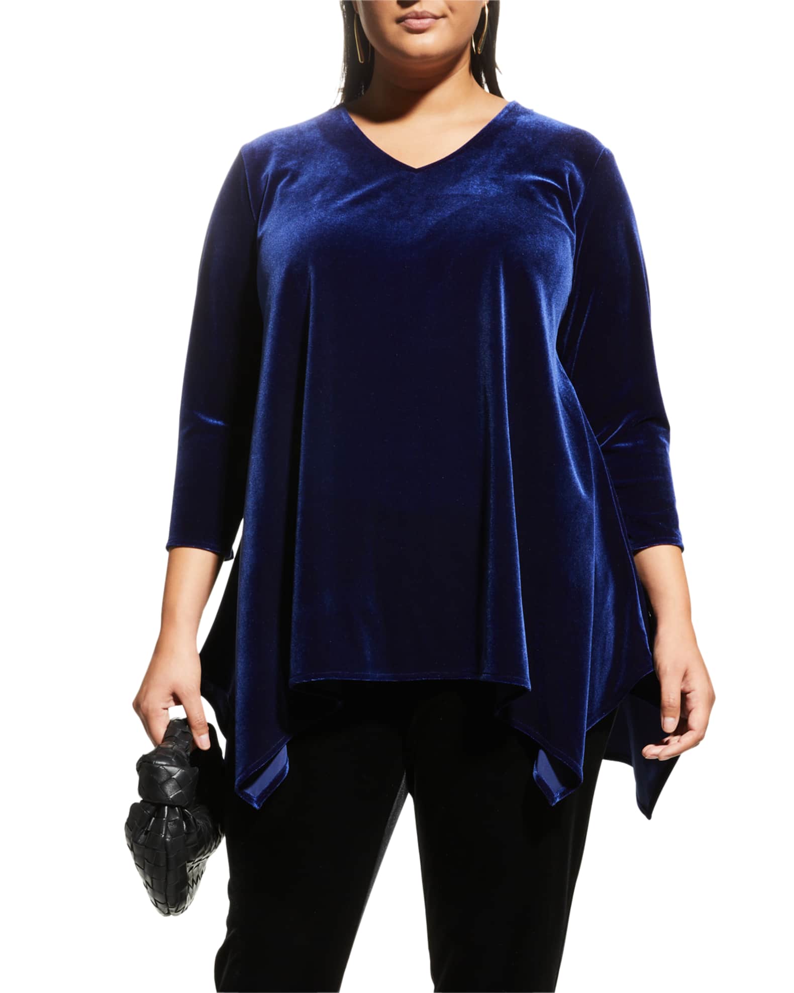 Caroline Rose Plus Size Velvet Swing Tunic | Neiman Marcus