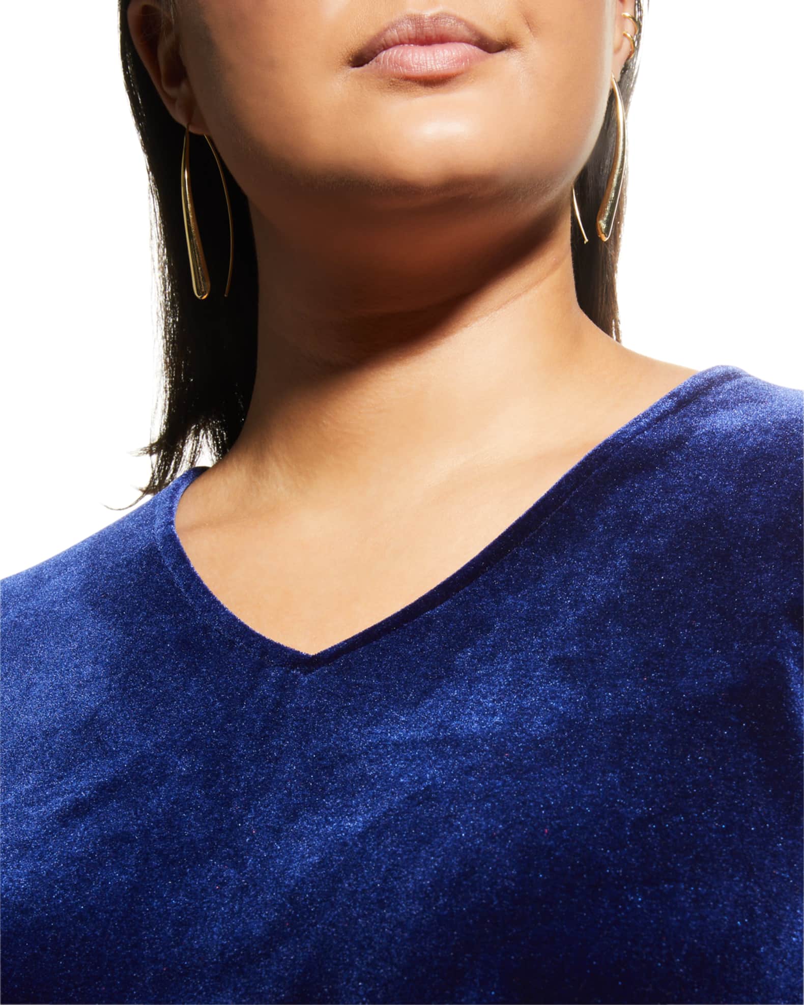 Caroline Rose Plus Size Velvet Swing Tunic | Neiman Marcus