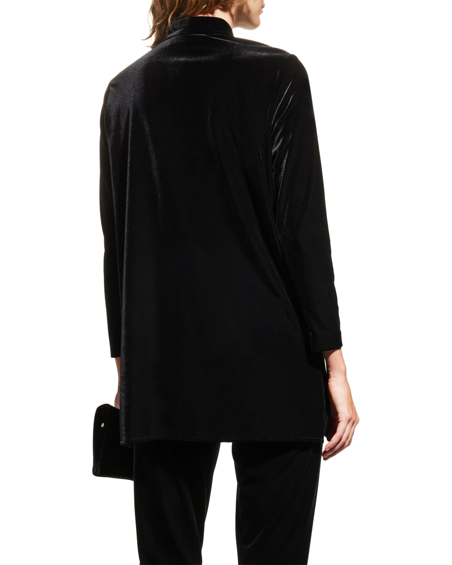 Caroline Rose Madison Velvet Button-Front Shirt | Neiman Marcus
