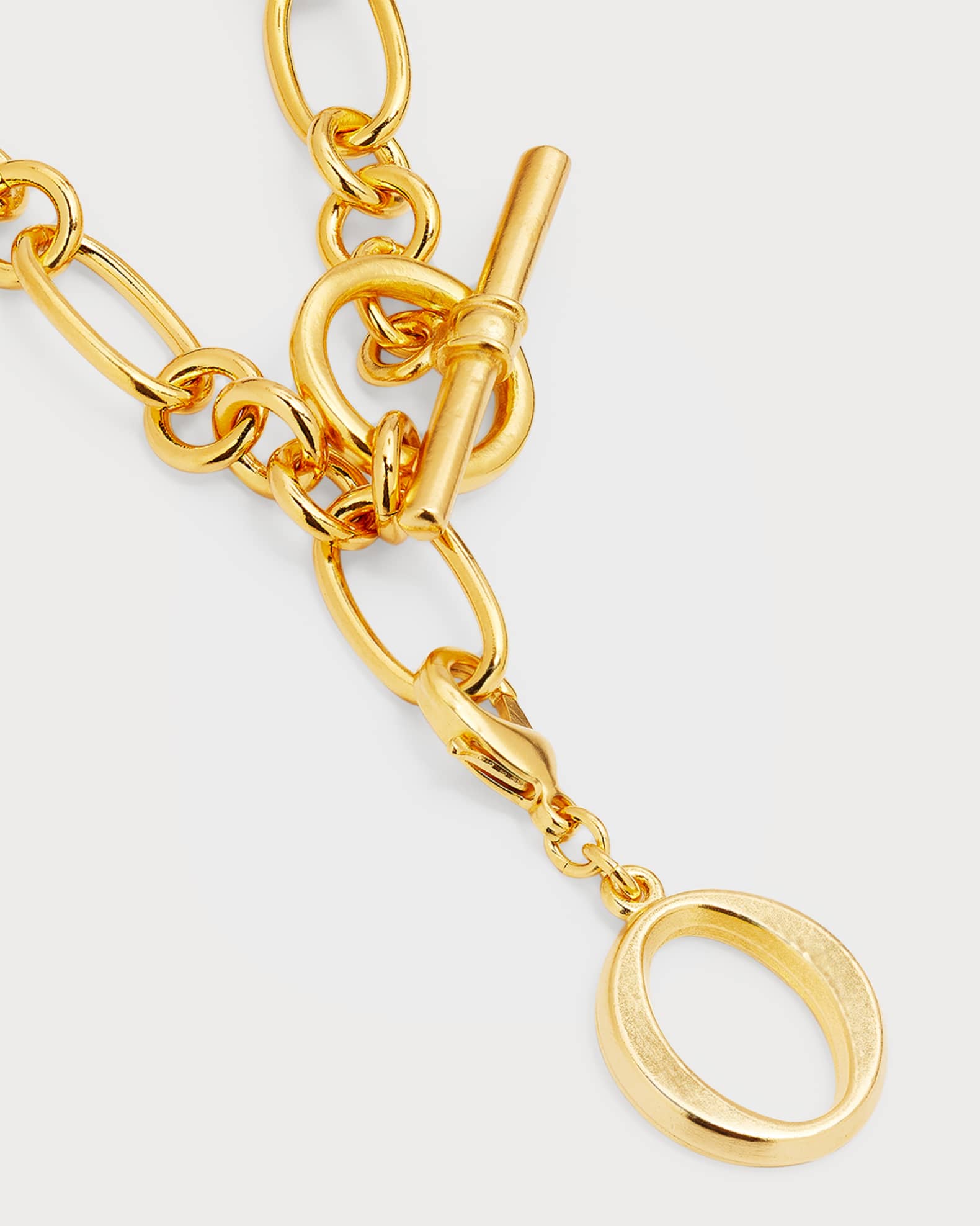Ben-Amun Link Brass Chain Necklace with Initial Charm | Neiman Marcus
