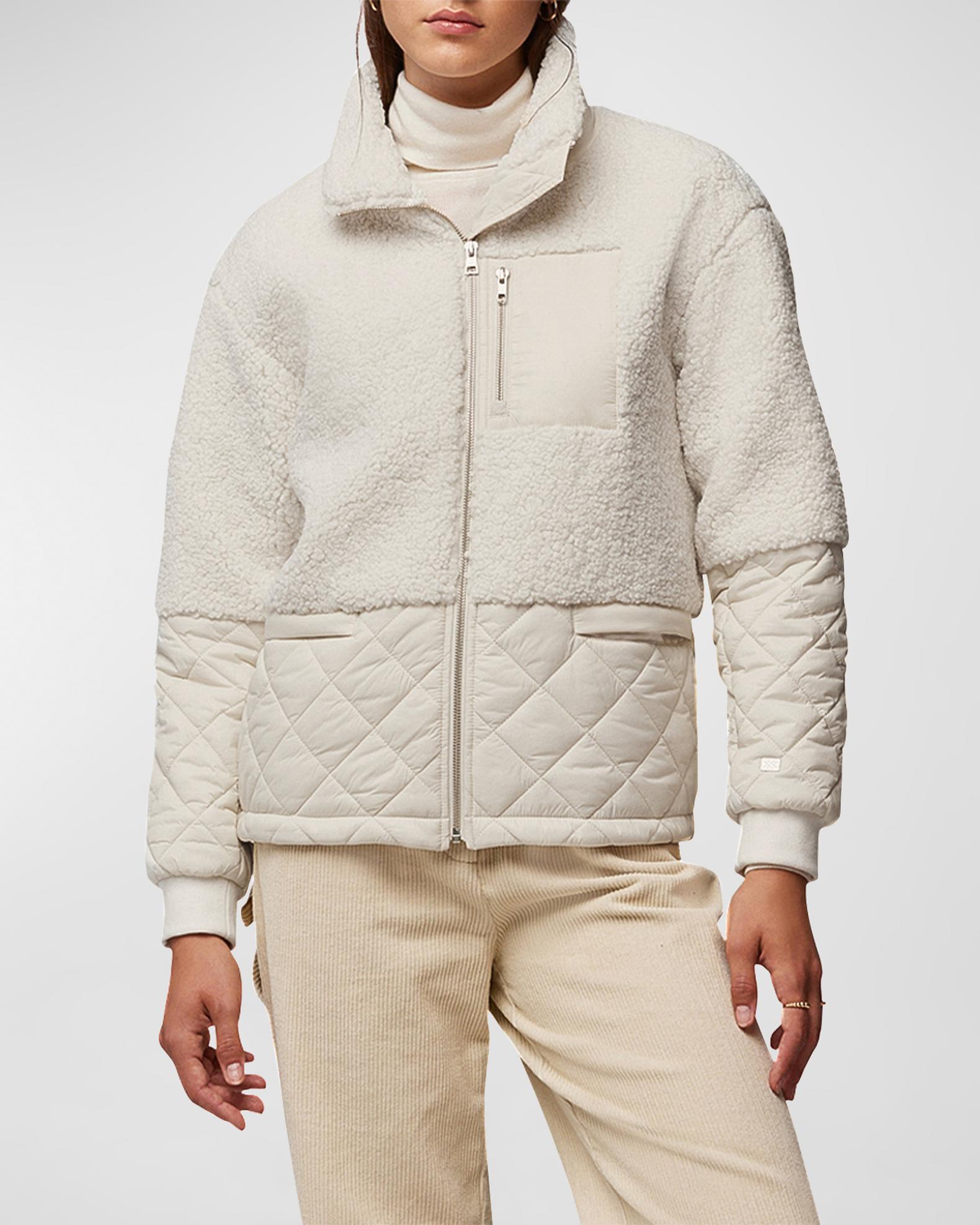 Soia & Kyo Yasmine Combo Quilted Nylon Puffer Jacket | Neiman Marcus