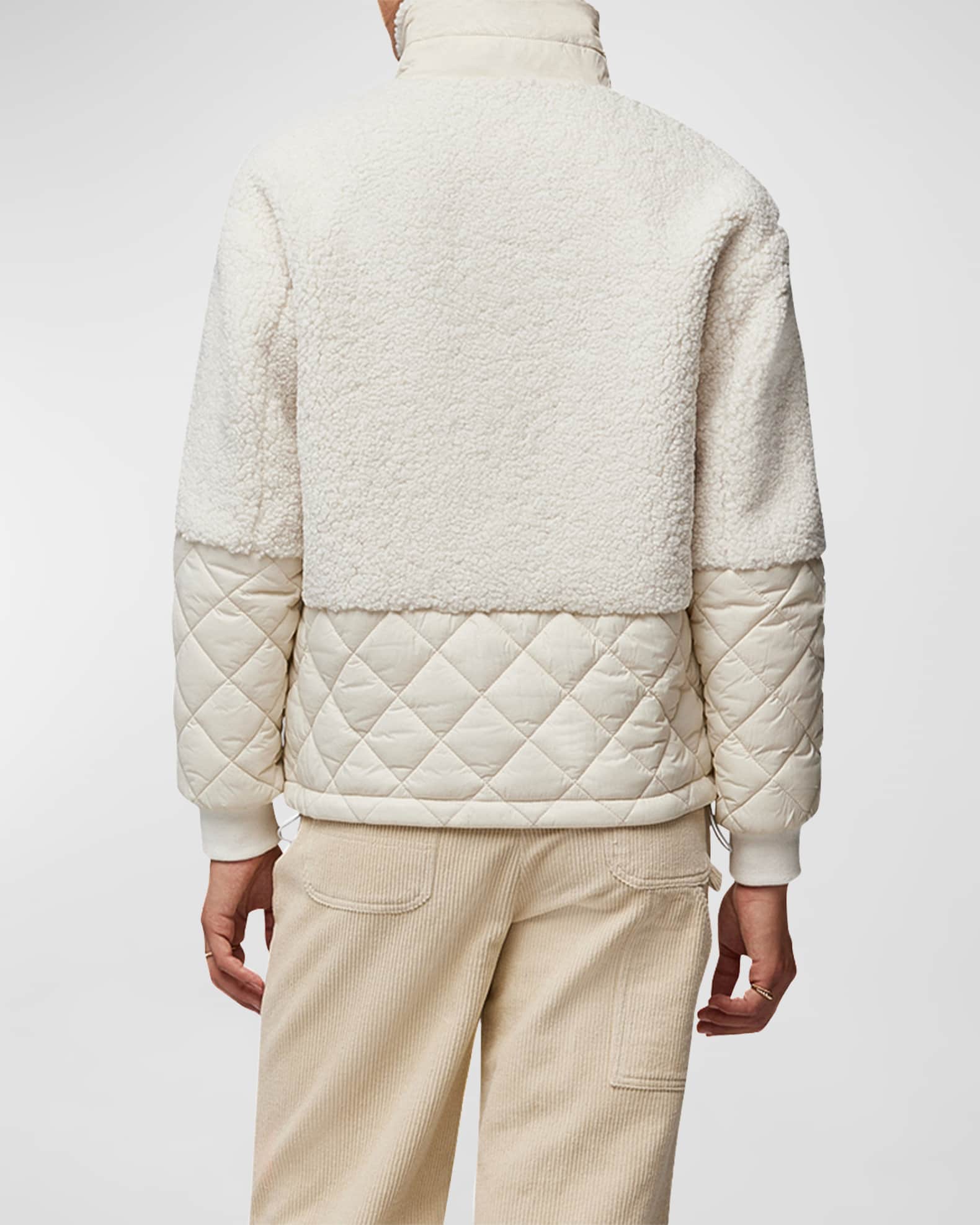 Soia & Kyo Yasmine Combo Quilted Nylon Puffer Jacket | Neiman Marcus
