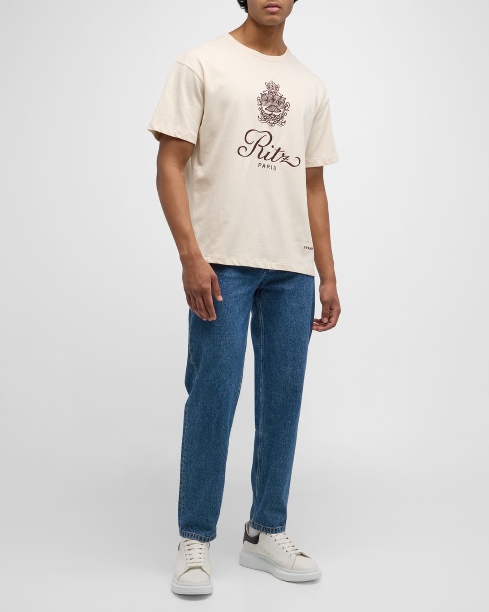 FRAME x Ritz Paris FRAME x Ritz Paris Men's Bordeaux Crest T-Shirt ...